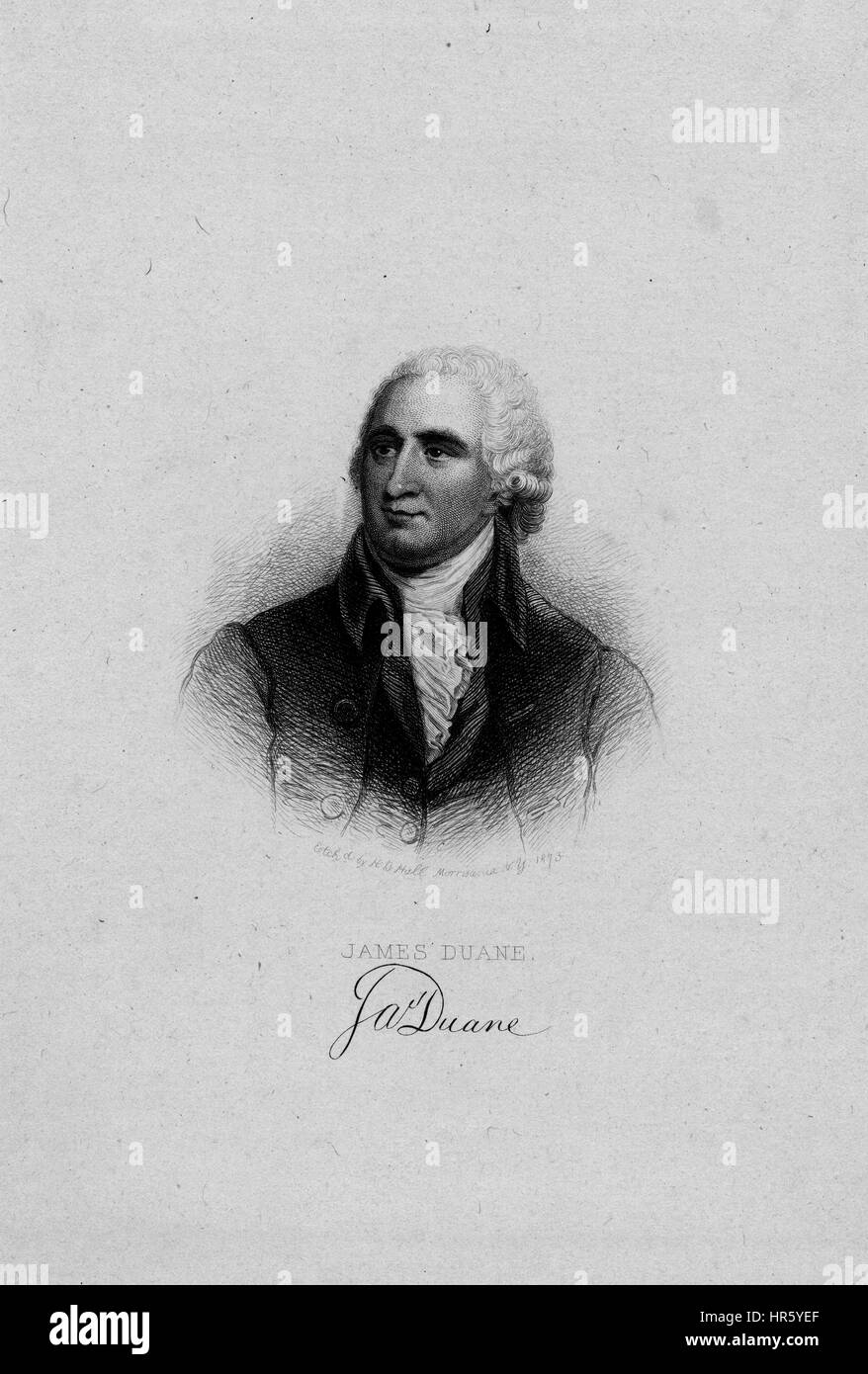 Portrait of James Duane, revolutionary leader of New York, 1773 Stock ...