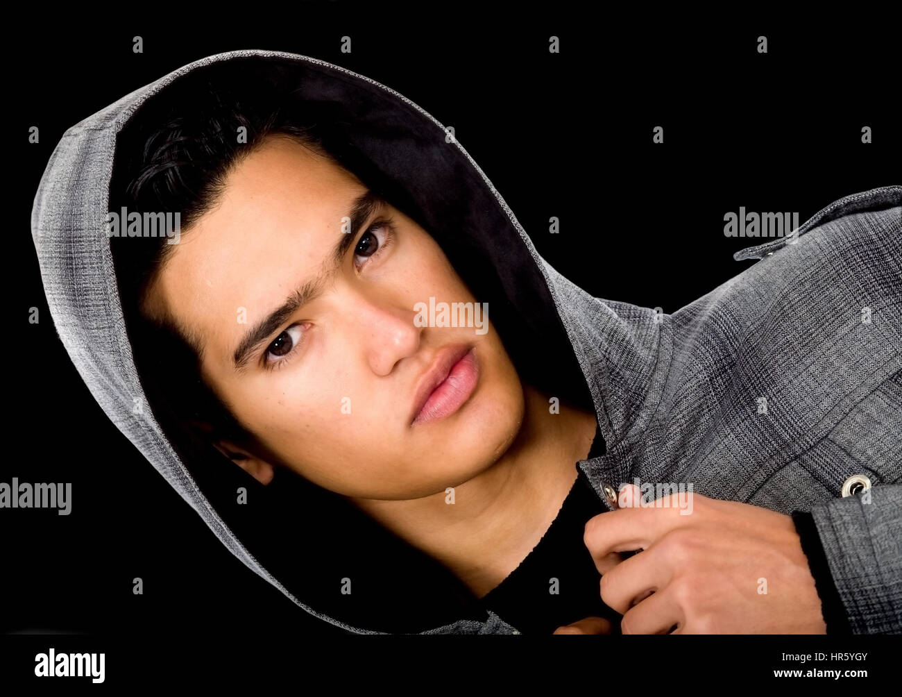 fashion male portrait over a dark background Stock Photo - Alamy