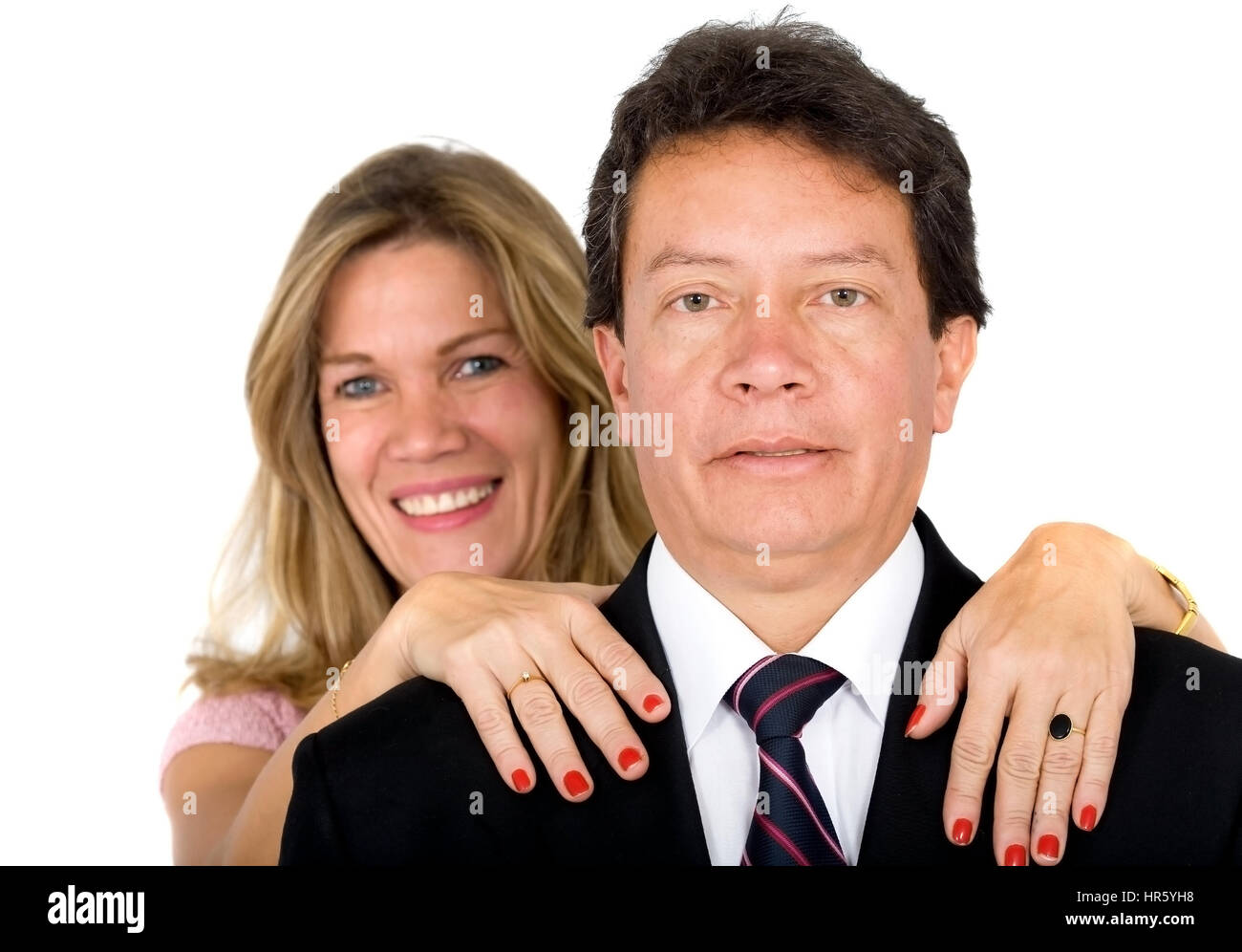 business partners isolated over a white background Stock Photo - Alamy