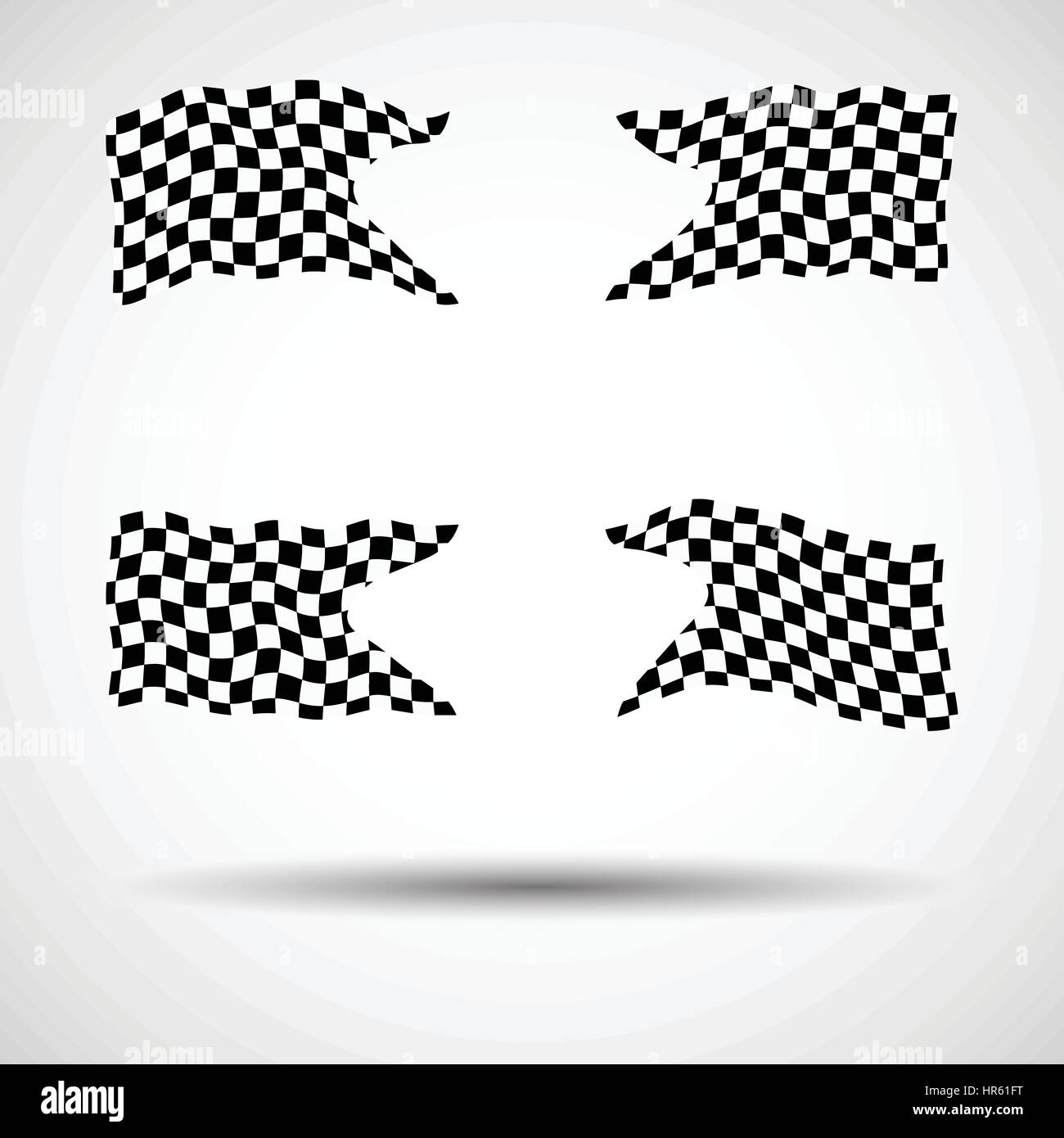 Racing background set collection of 4 checkered flags vector illustration. EPS10 Stock Vector ...