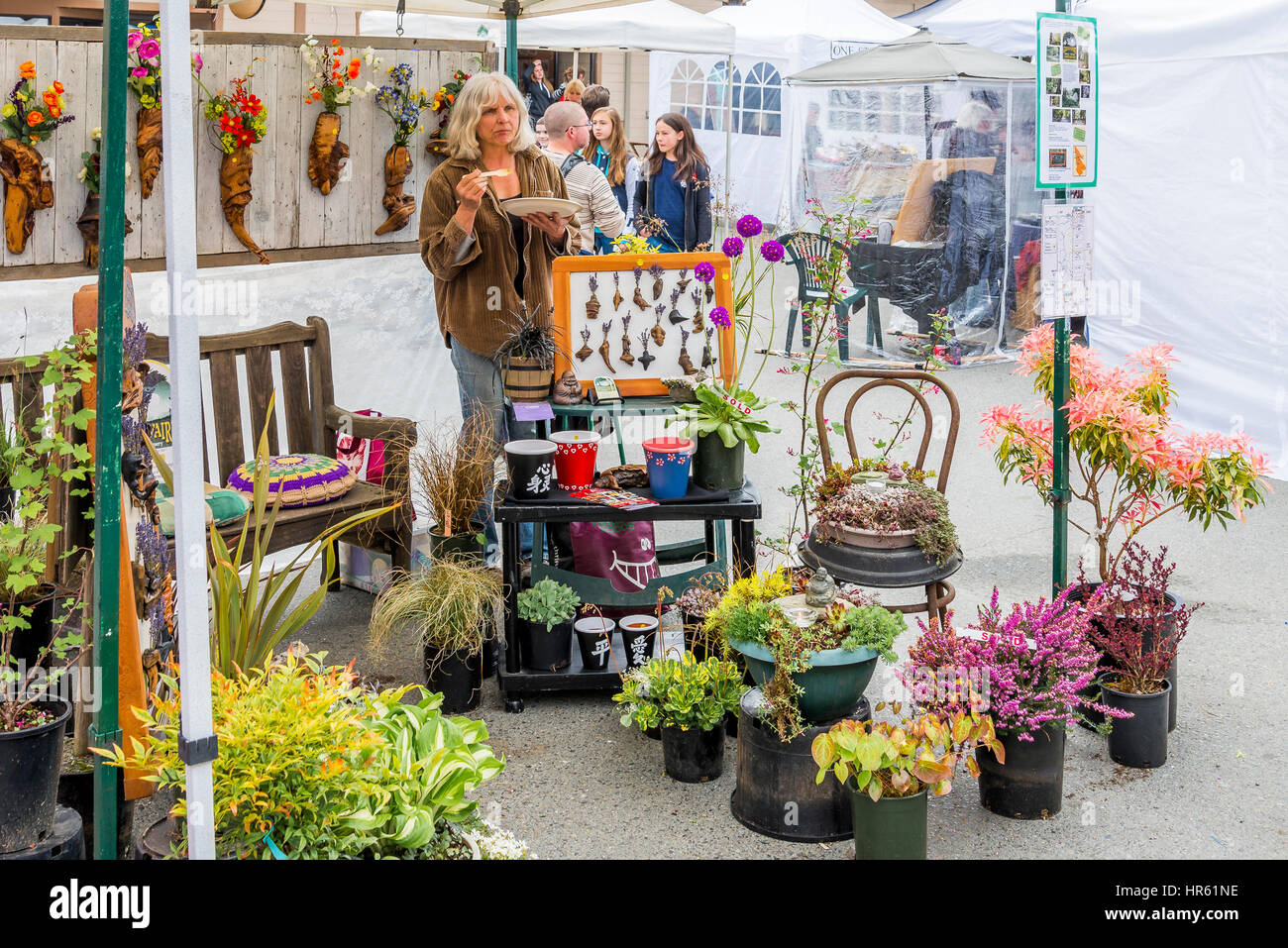 Saturday Market, Ganges, Salt Spring Island, British Columbia, Canada ...