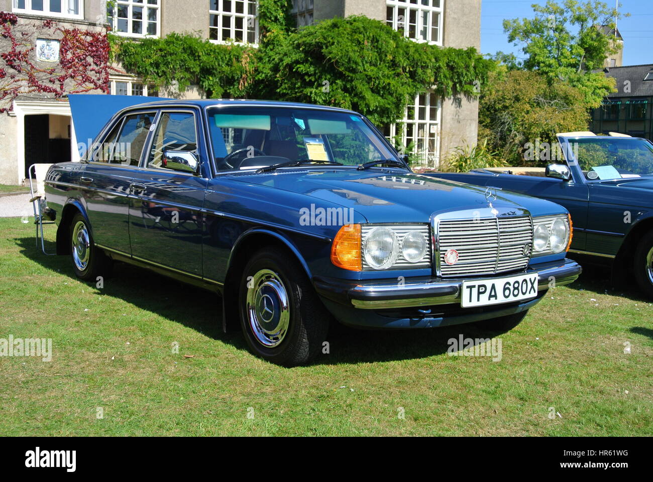 A 1982 Mercedes Benz 500 SEL parked up on display at Forde House ...
