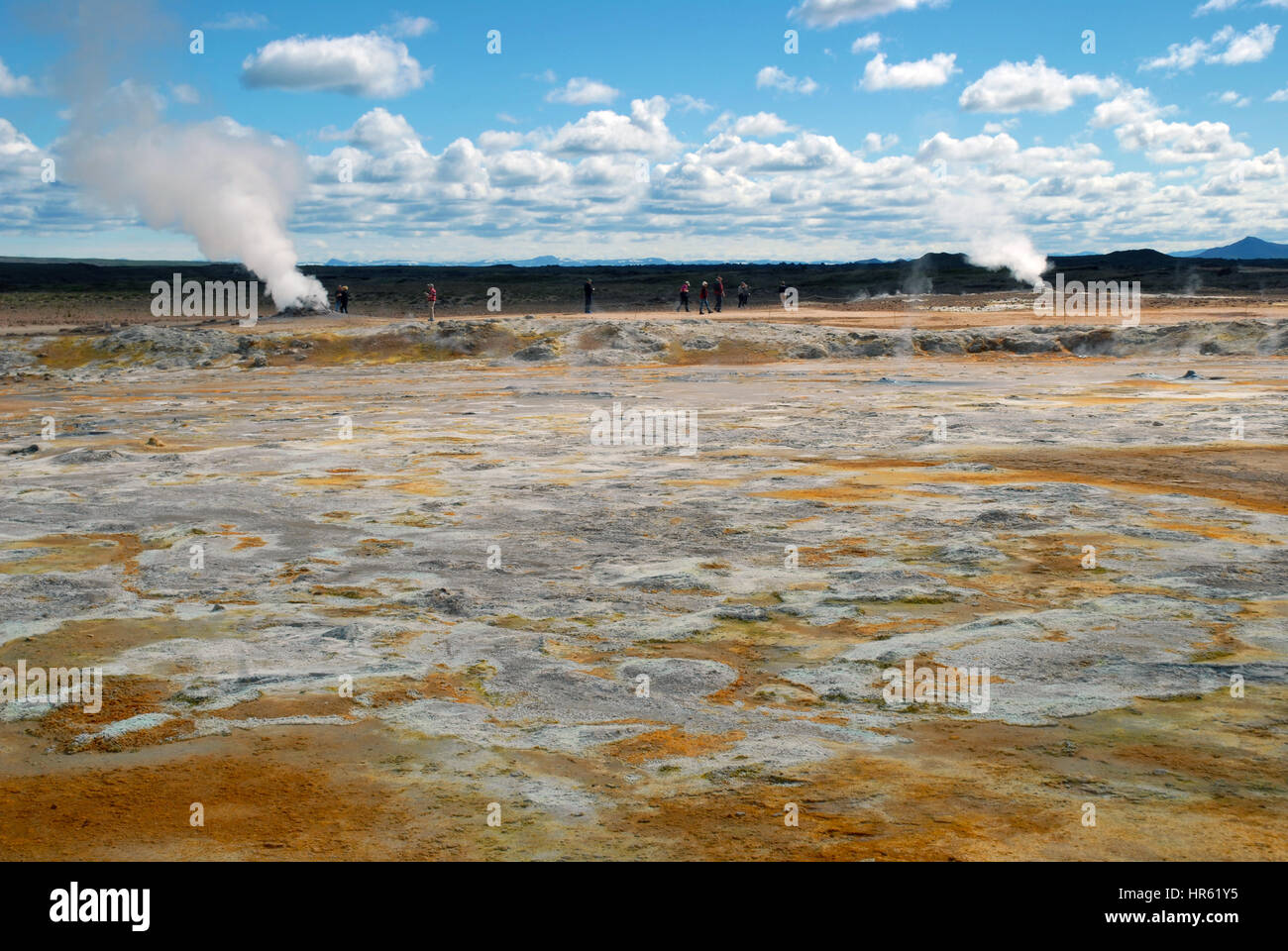 A geothermal spot noted for its bubbling pools, boiling mud pits and ...