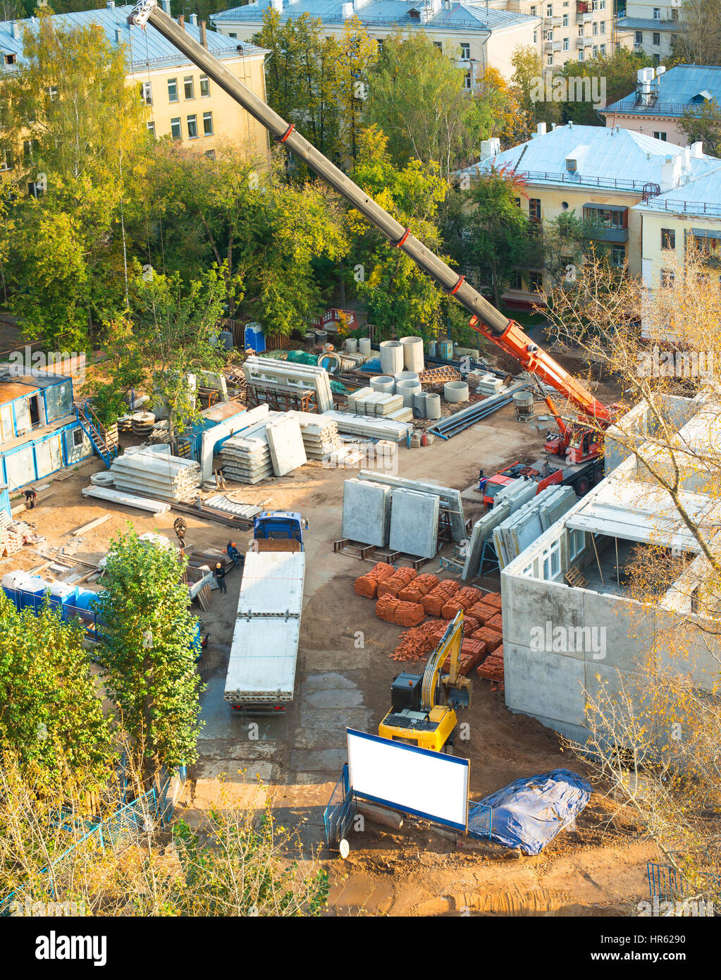 town construction site Stock Photo - Alamy
