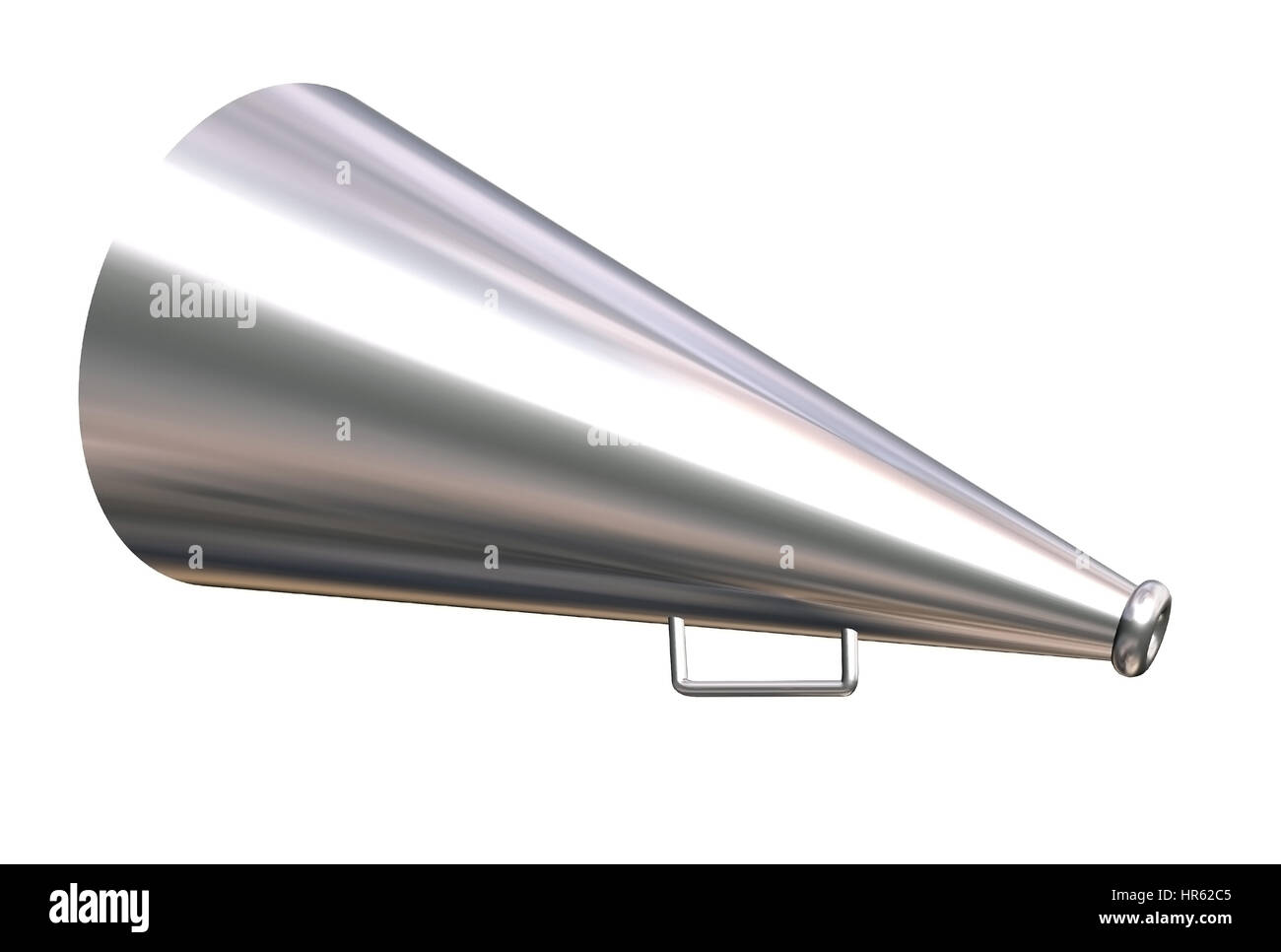 megaphone over white with handle Stock Photo - Alamy
