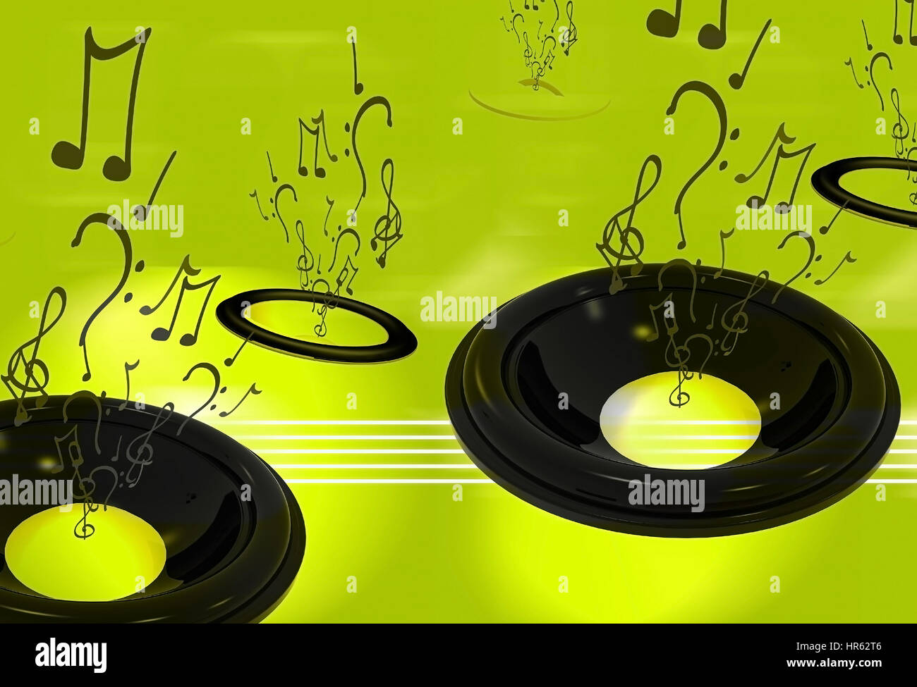 abstract music background in green Stock Photo - Alamy