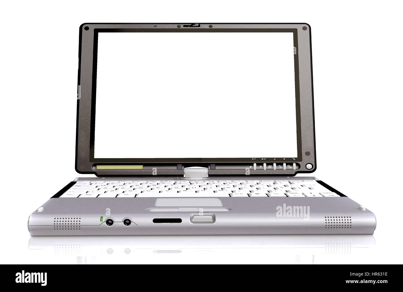 isolated laptop made in 3d over a white background Stock Photo - Alamy