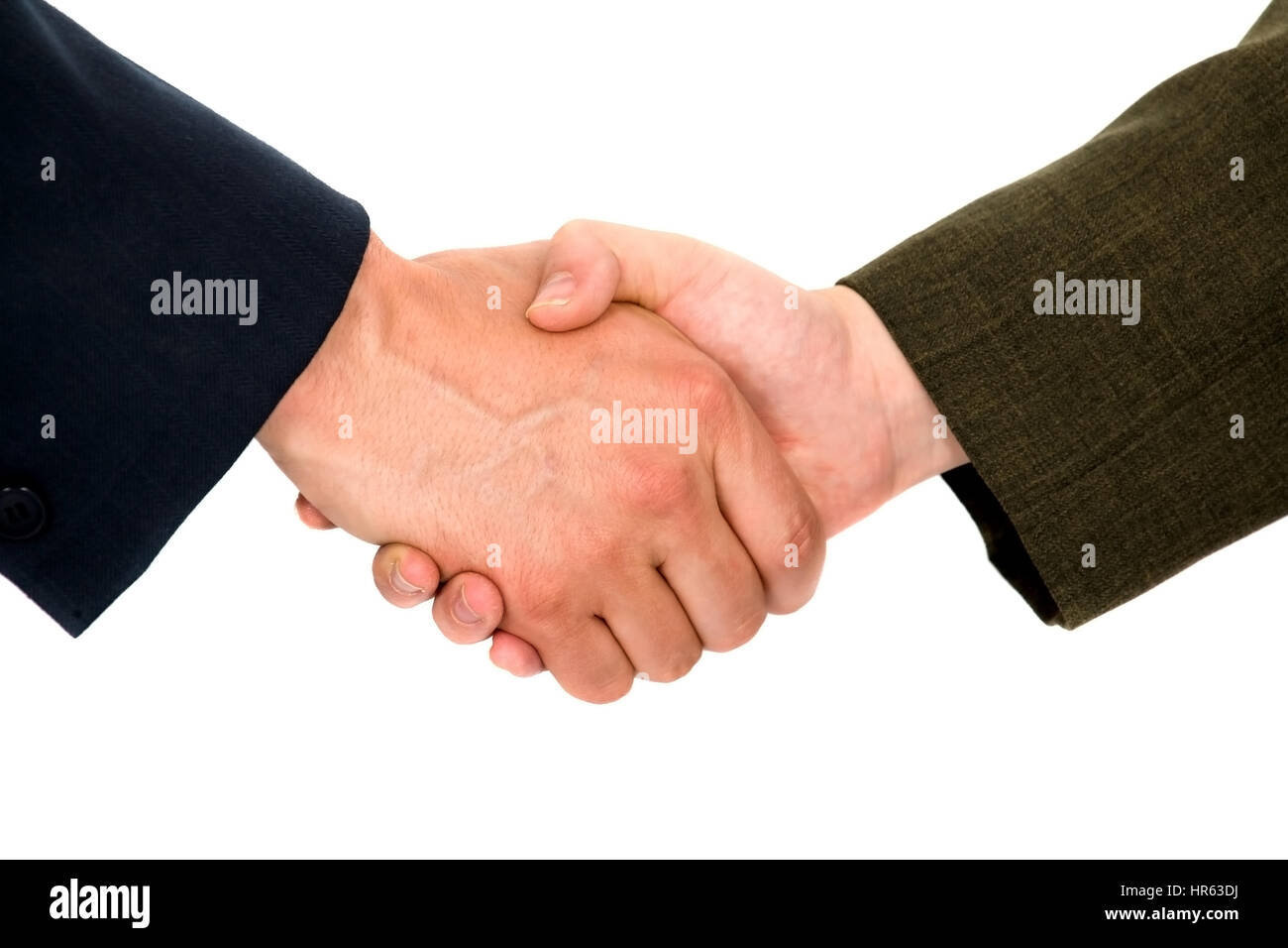 business handshake deal - isolated over a white background Stock Photo ...