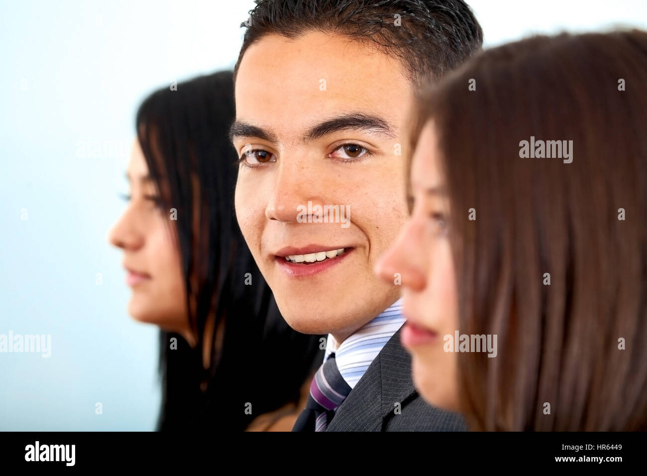business man with a team in an office Stock Photo - Alamy