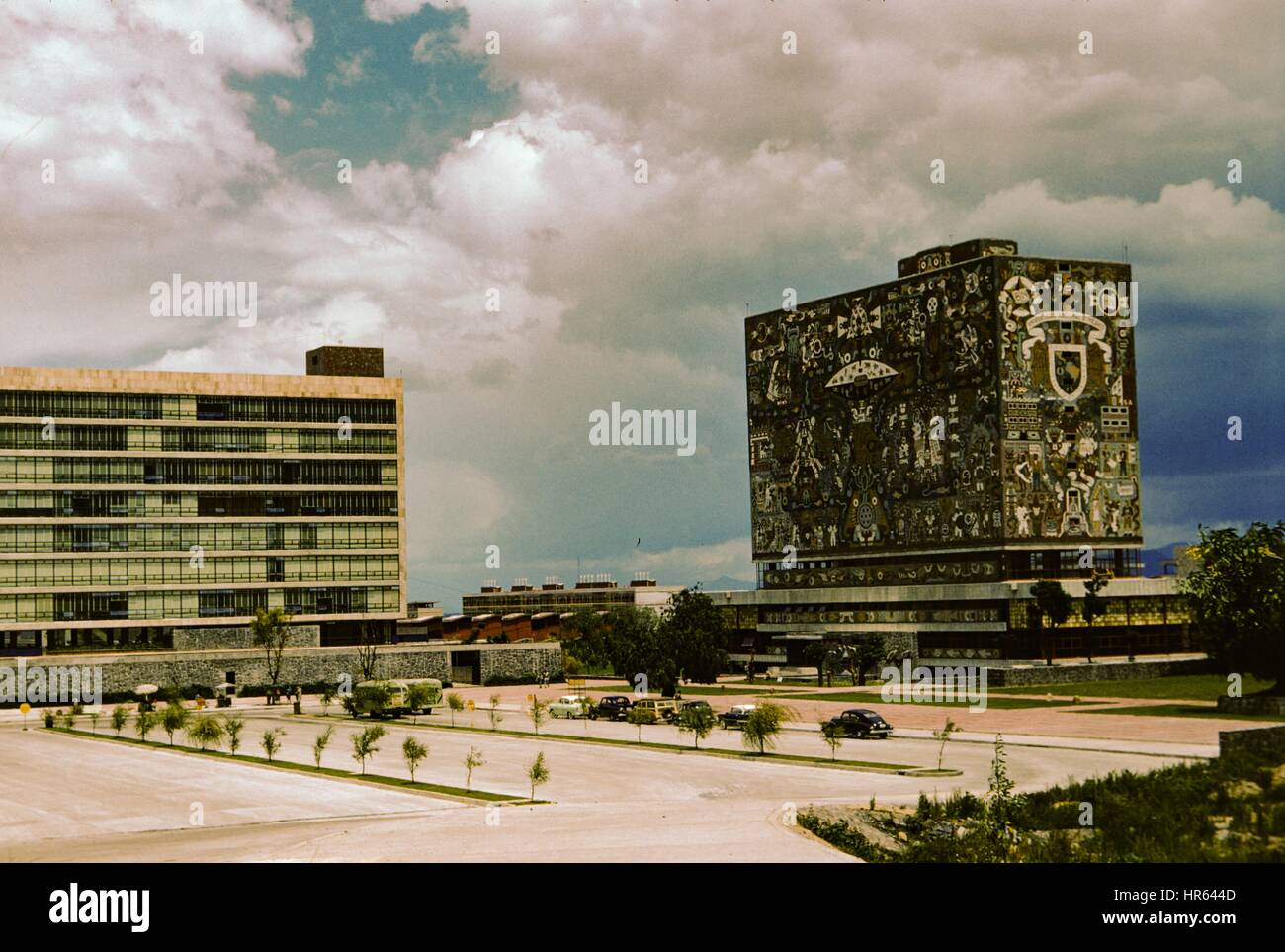 Central library building at National Autonomous University of Mexico ...
