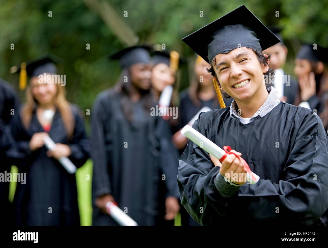 Graduation cap gown scroll hi-res stock photography and images - Alamy