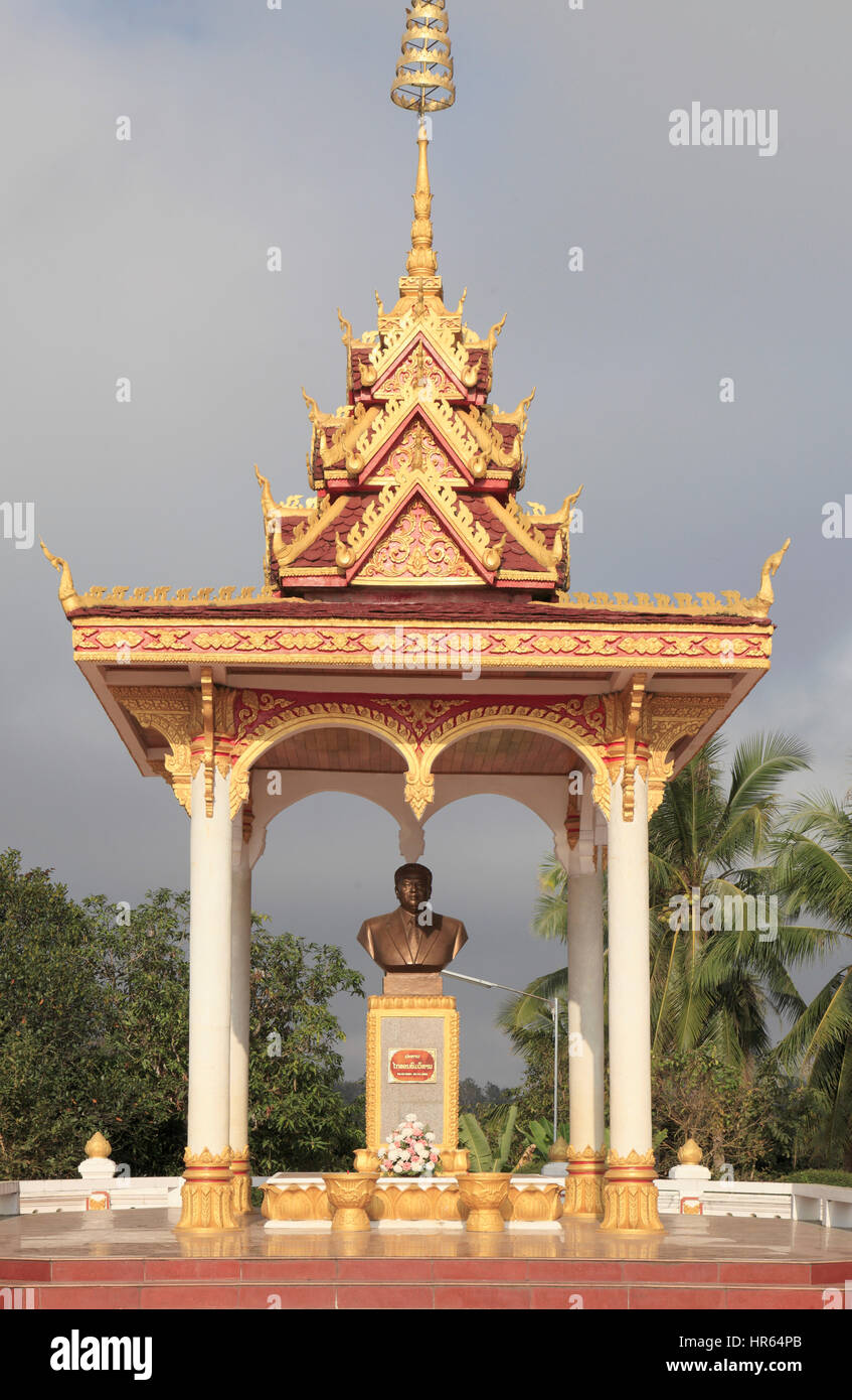 Laos, Luang Prabang, President Kaysone Phom Vihane Monument Stock Photo ...