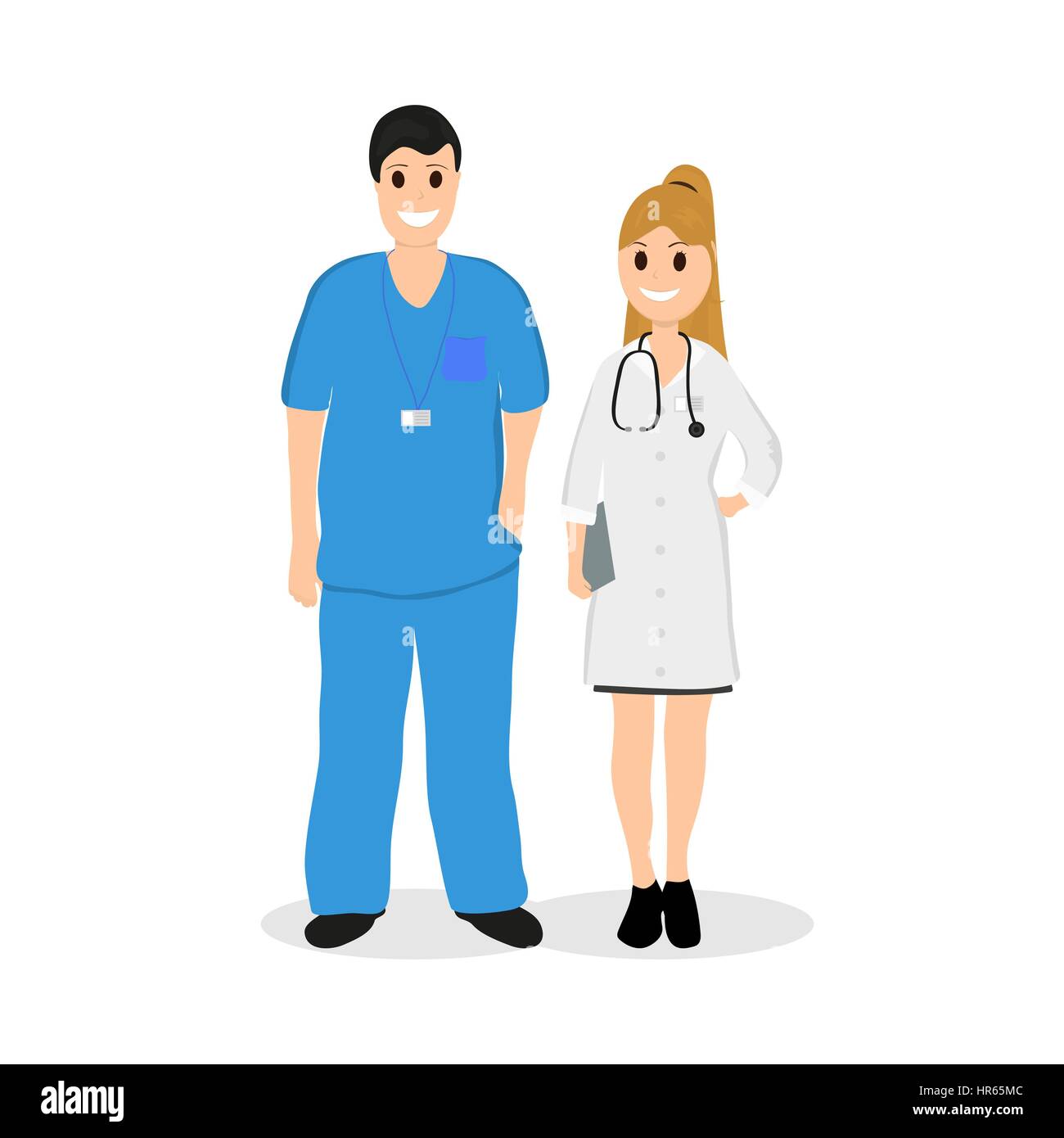 Adult doctor standing in Stock Vector Images - Alamy
