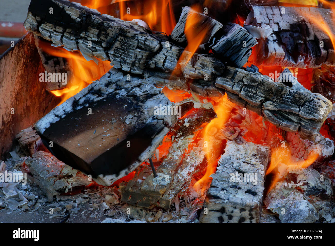 fire, flames and ashes background Stock Photo - Alamy