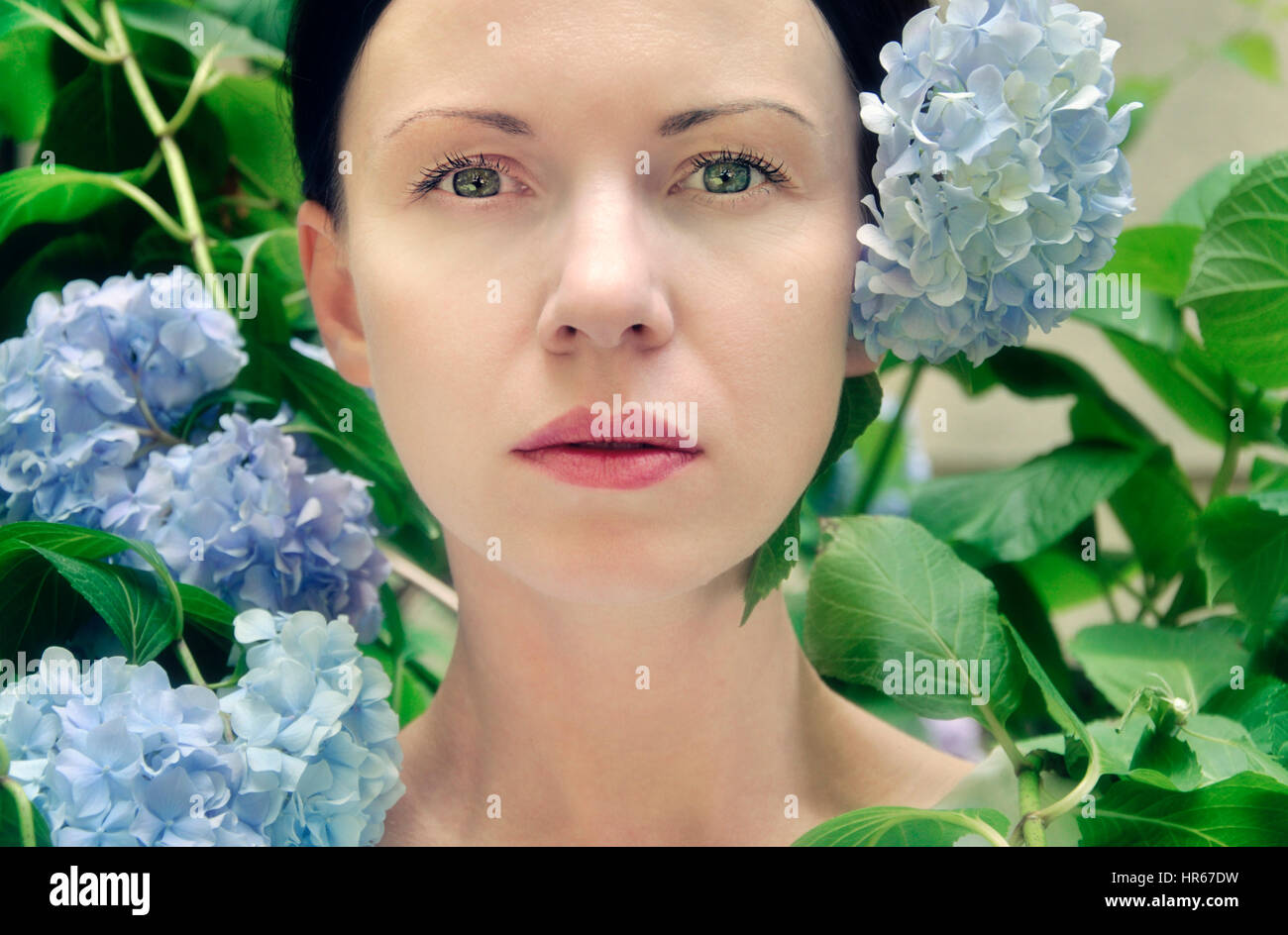 Beauty portrait of mid adult woman Stock Photo - Alamy