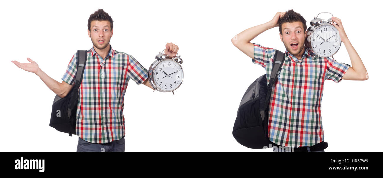 Student late for this preparation at exam Stock Photo - Alamy