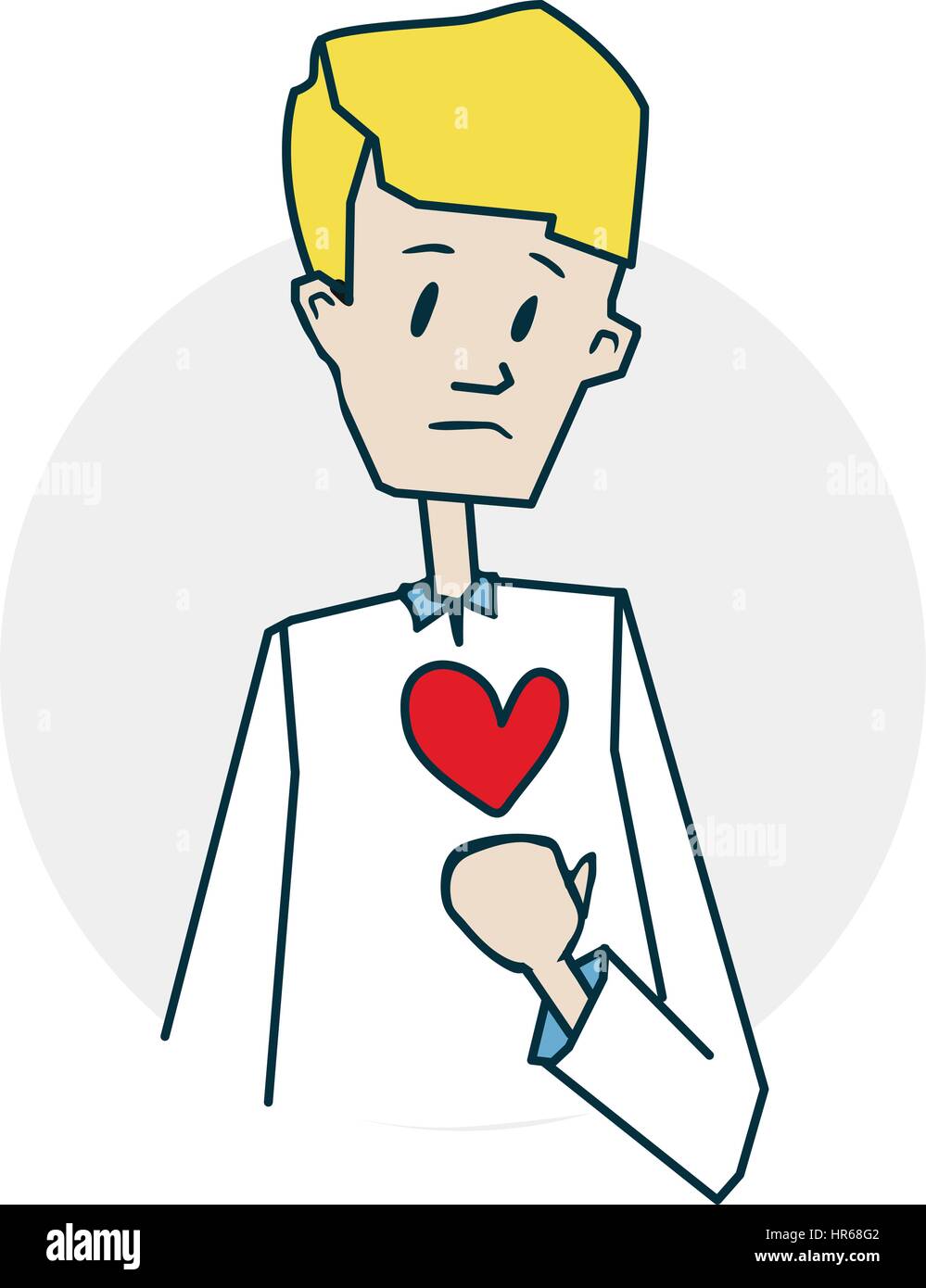Person with heart problems. Icon on medical subjects. Illustration of a ...