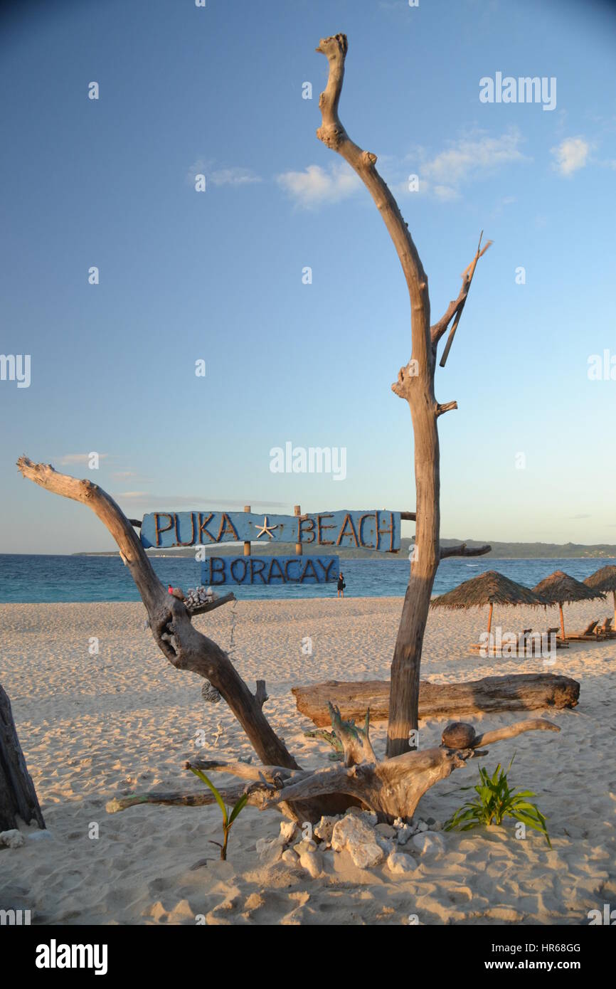 Puka Shell beach on Boracay Stock Photo - Alamy