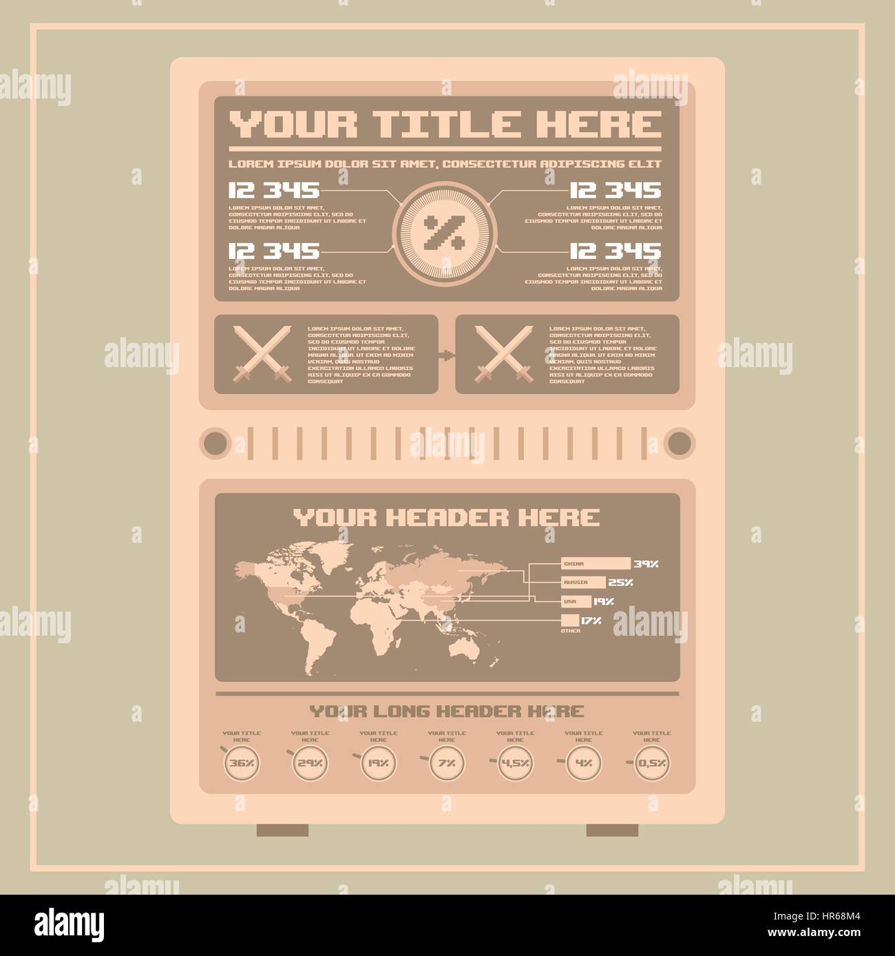 Retro Infographics Elements Pixel Art Stock Vector Image Art Alamy retro-infographics-elements-pixel-art-stock-vector-image-art-alamy