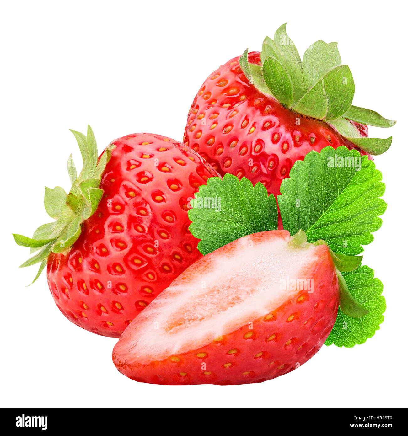 Strawberry isolated on white background with clipping path Stock Photo ...