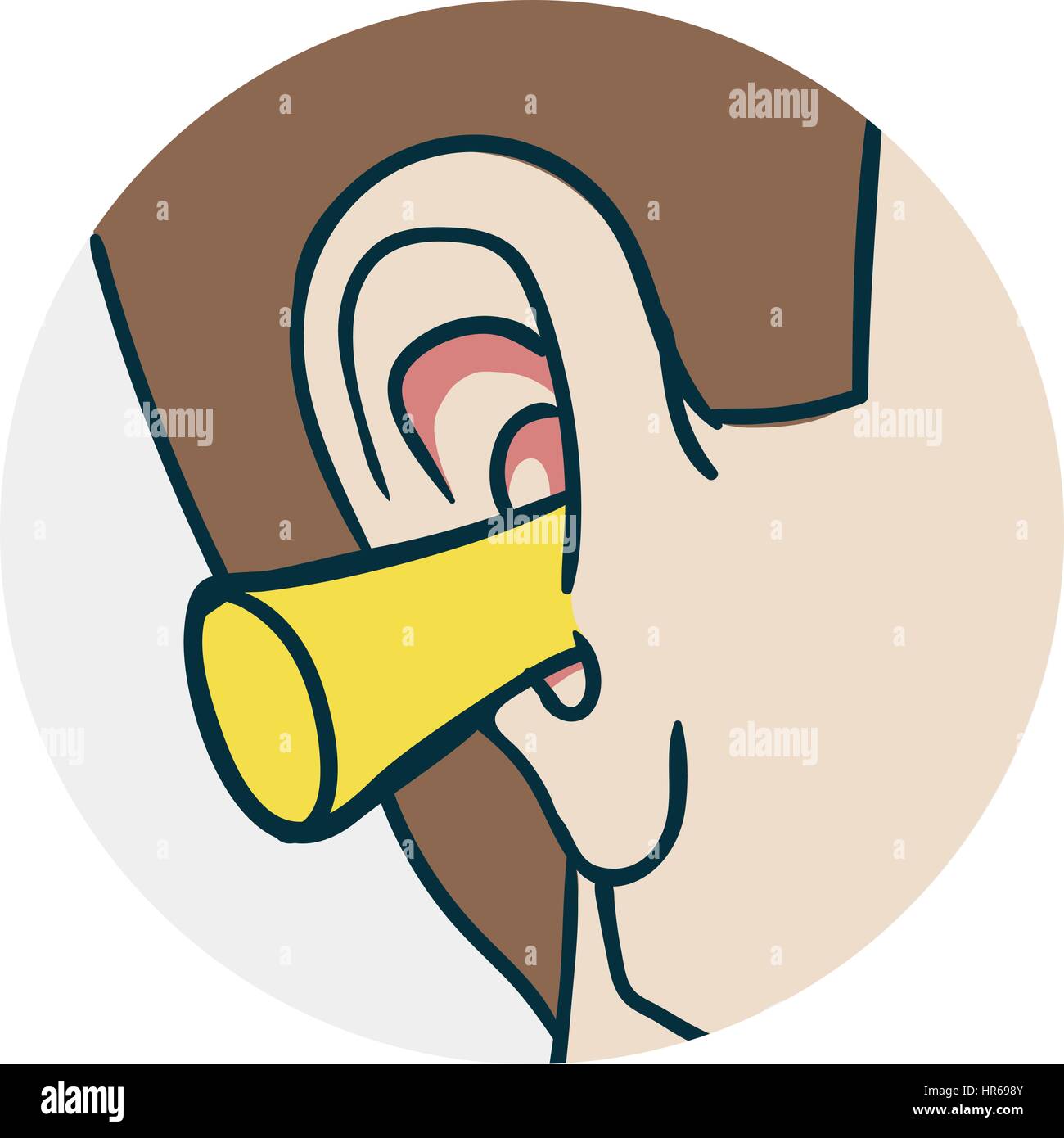 Human ears cartoon hi-res stock photography and images - Alamy