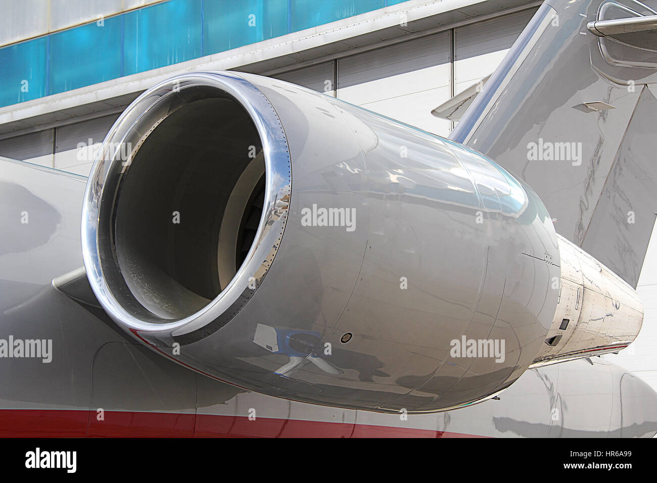Very powerful engine from the aircraft Stock Photo - Alamy