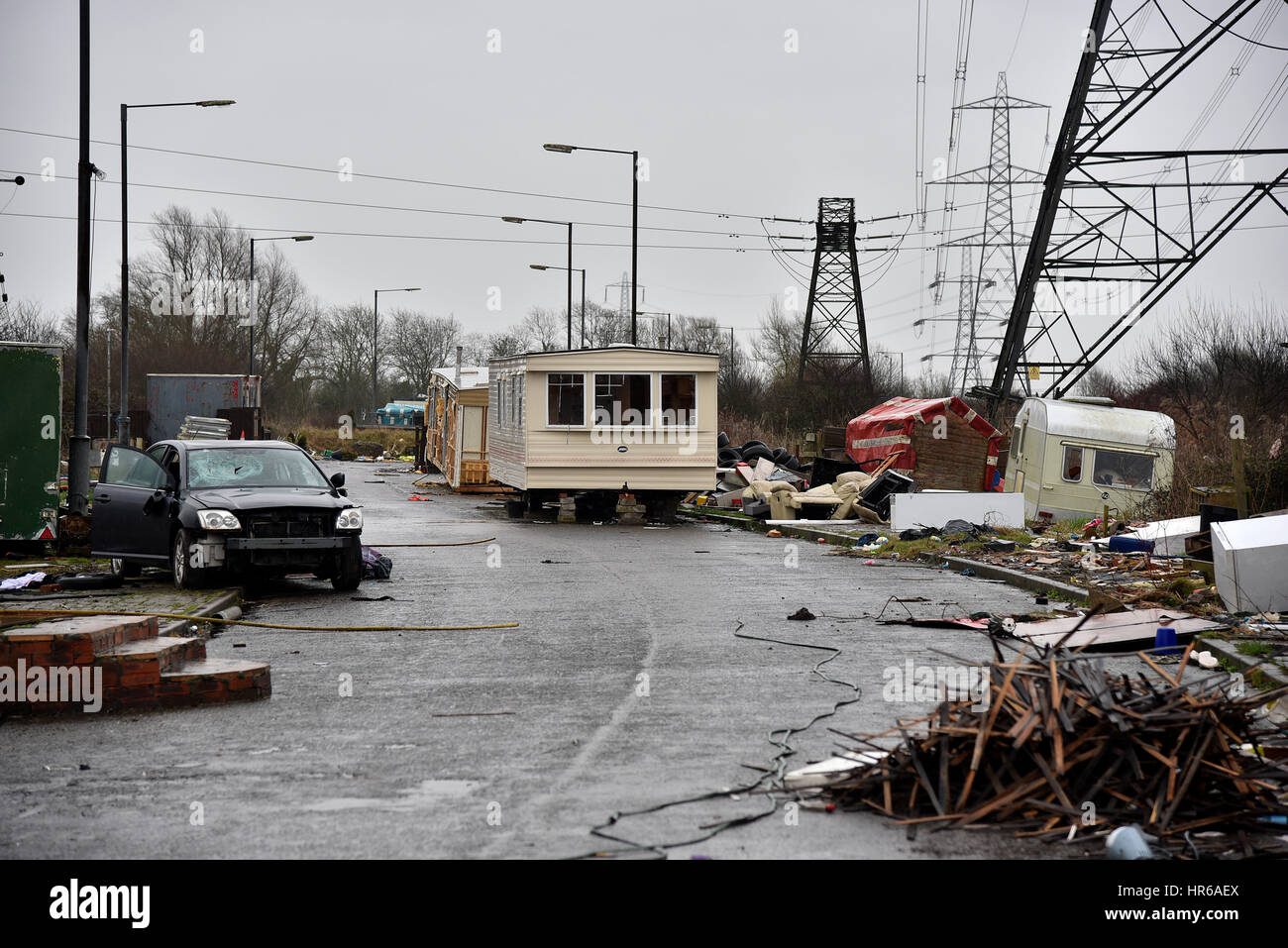 Wrecked Caravans Stock Photos & Wrecked Caravans Stock Images - Alamy
