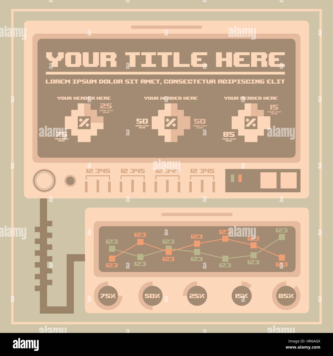 Retro infographics elements. Pixel Art Stock Vector Image & Art - Alamy