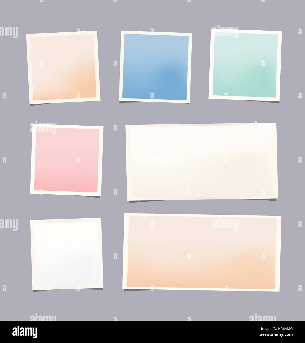 Set of colorful notepad paper sheet with frame Stock Vector Image & Art ...