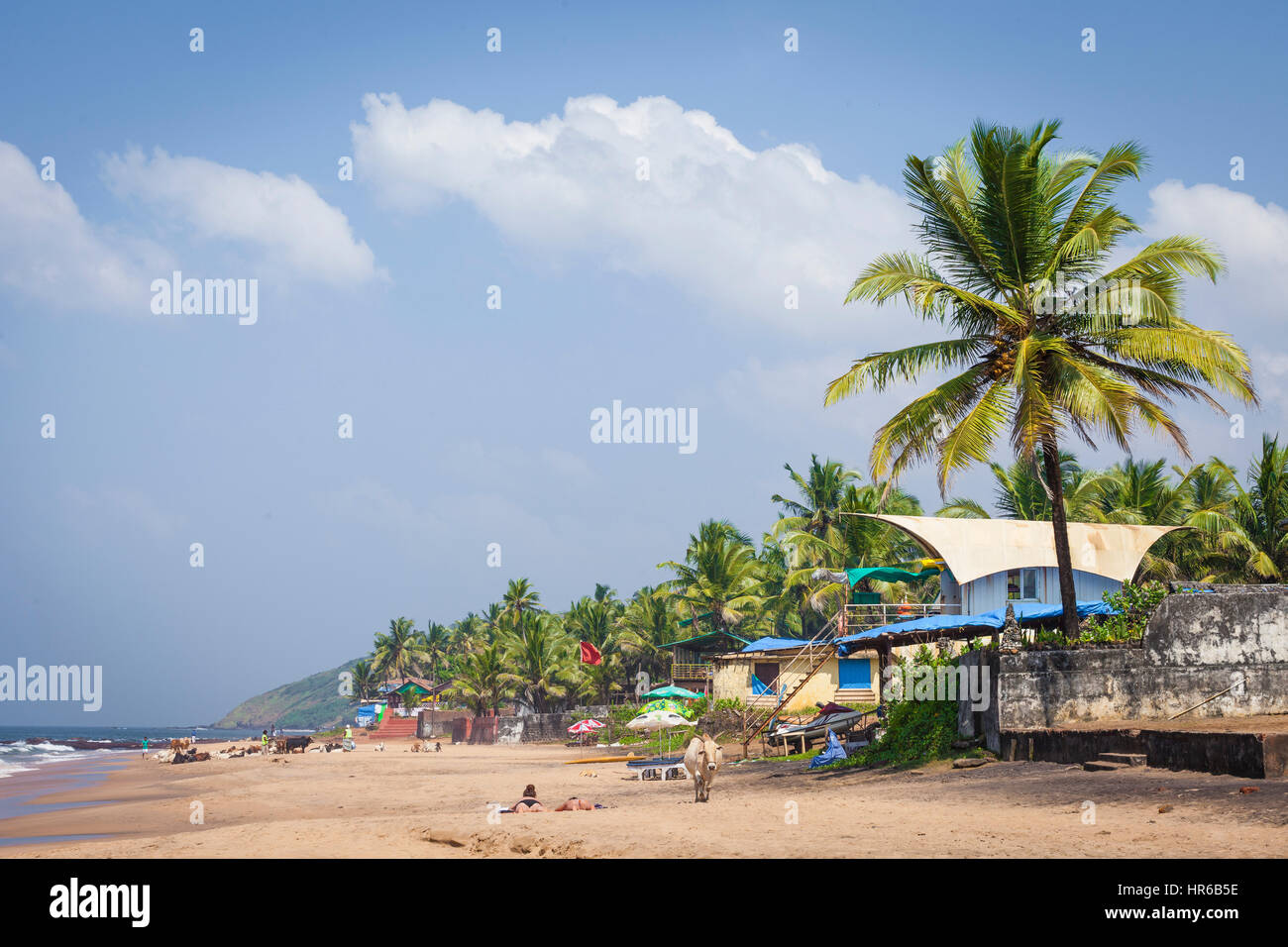 Anjuna Beach famous tourist destination, Goa, India Stock Photo - Alamy