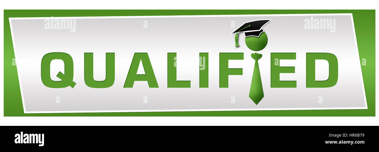 Qualified Human Icon Horizontal Green Stock Photo - Alamy