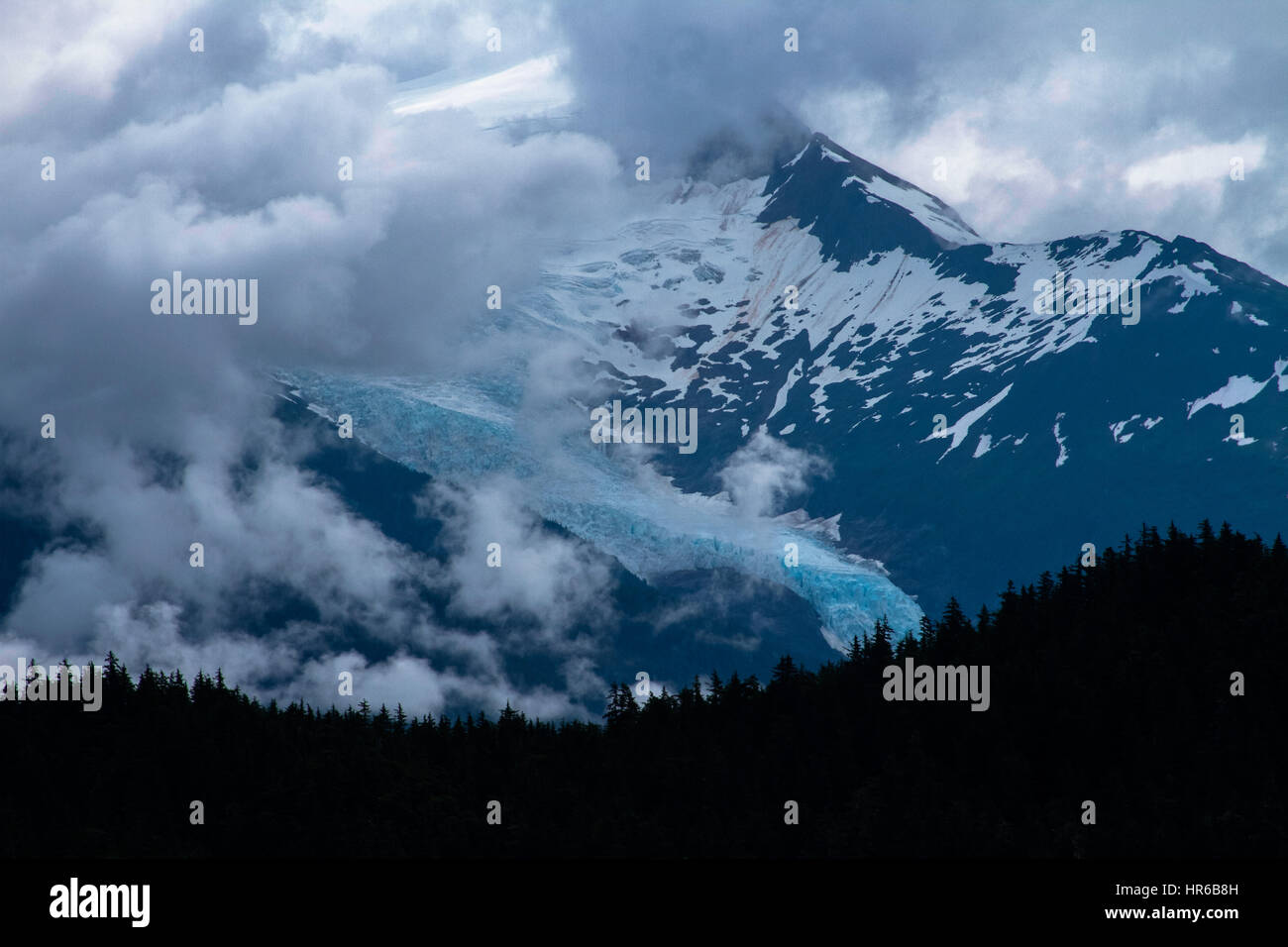 Alaskan Landscape with green valley and beautiful waters Stock Photo ...