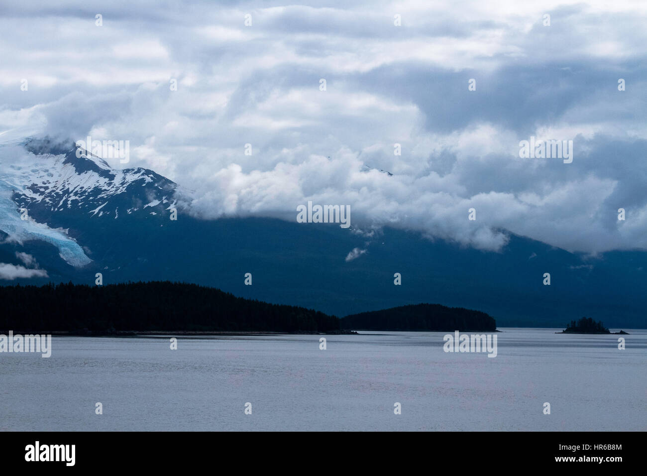 Alaskan Landscape with green valley and beautiful waters Stock Photo ...