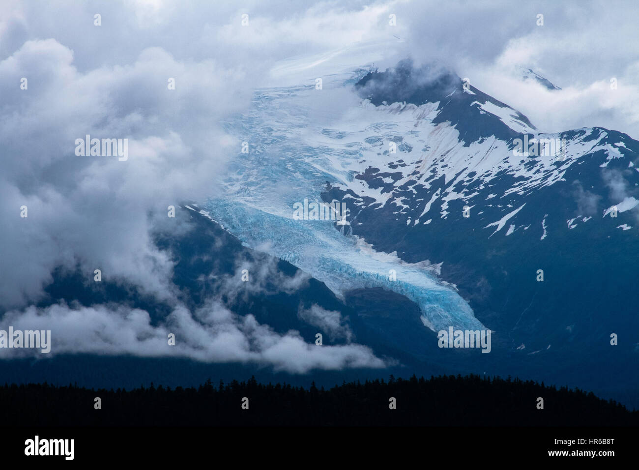 Alaskan Landscape with green valley and beautiful waters Stock Photo ...