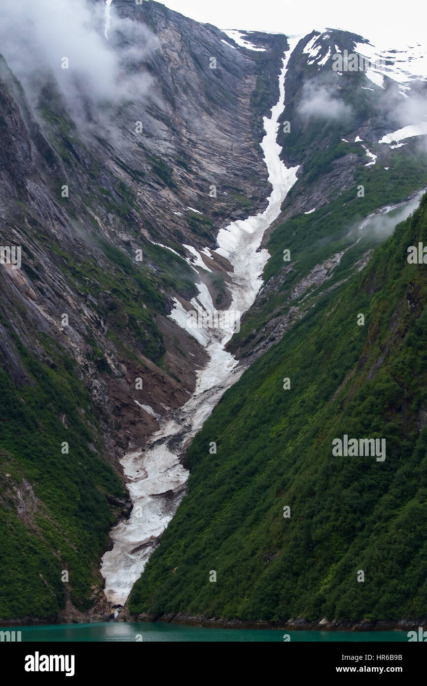 Alaskan Landscape with green valley and beautiful waters Stock Photo ...