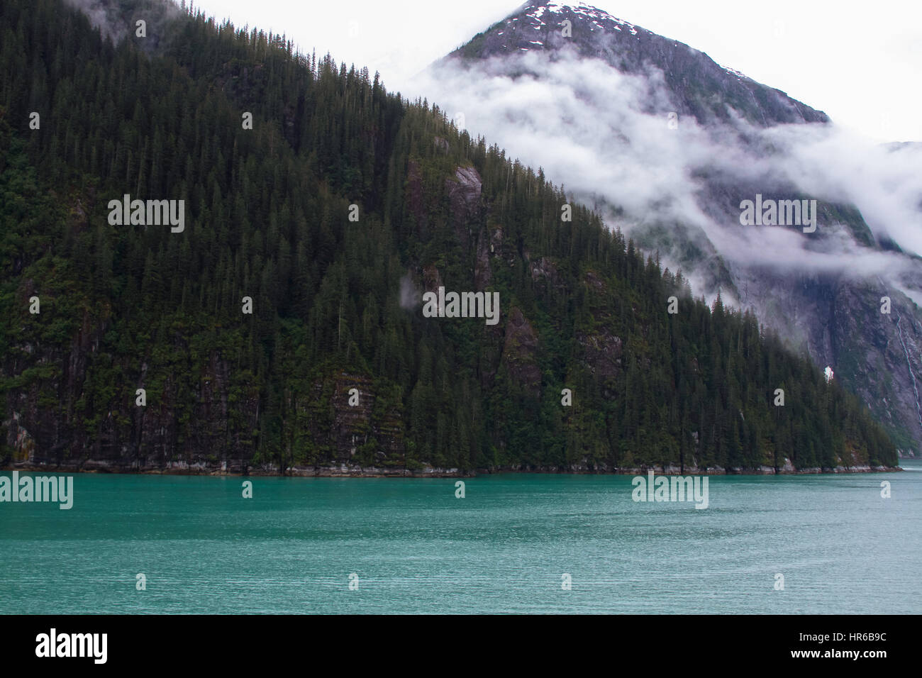 Alaskan Landscape with green valley and beautiful waters Stock Photo ...