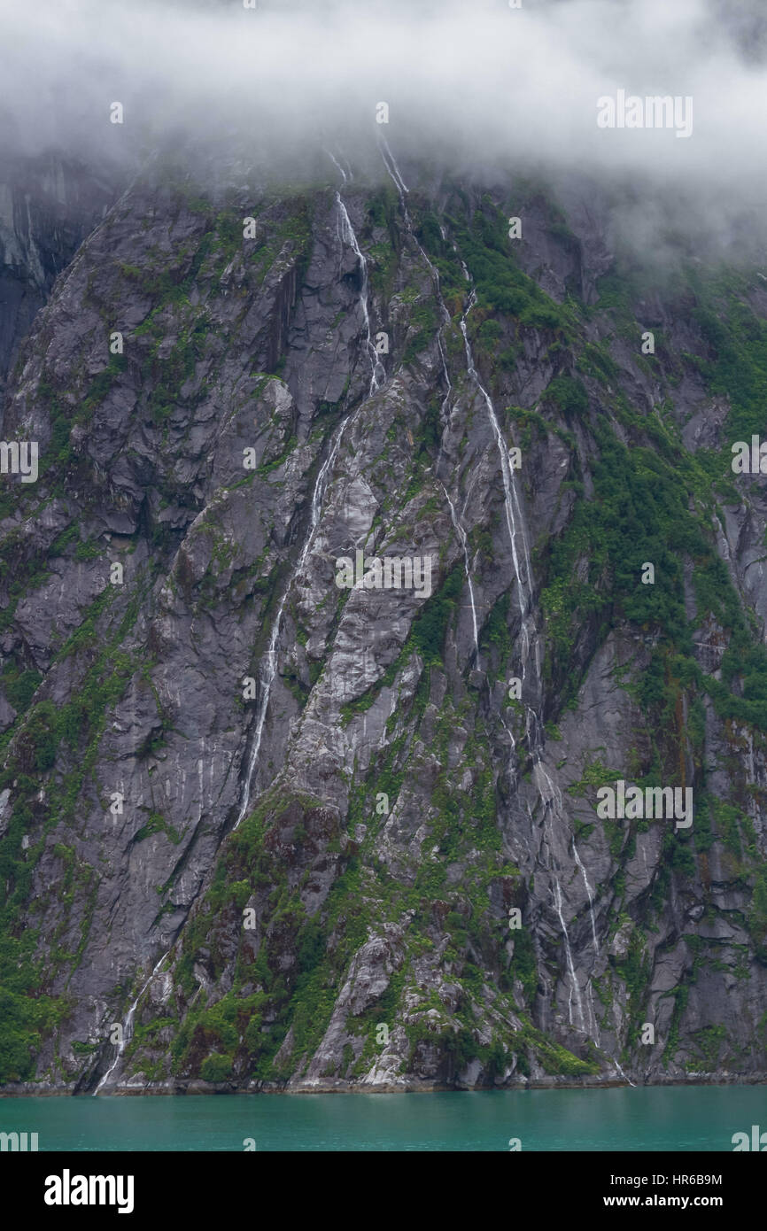 Alaskan Landscape with green valley and beautiful waters Stock Photo ...