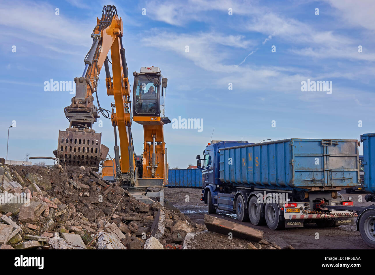 A Liebherr LH24 mobile crane with hydraulic elevated cab and equipped ...