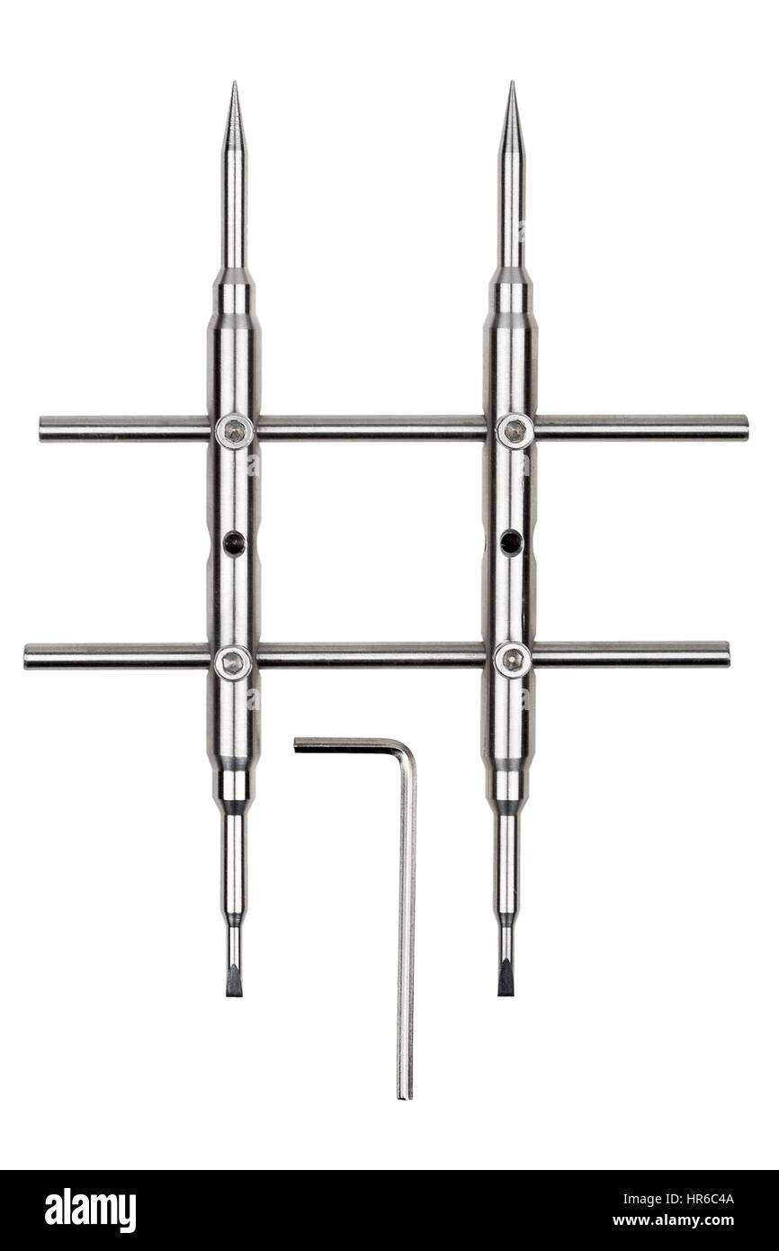 Lens spanner tool isolated on white background Stock Photo - Alamy