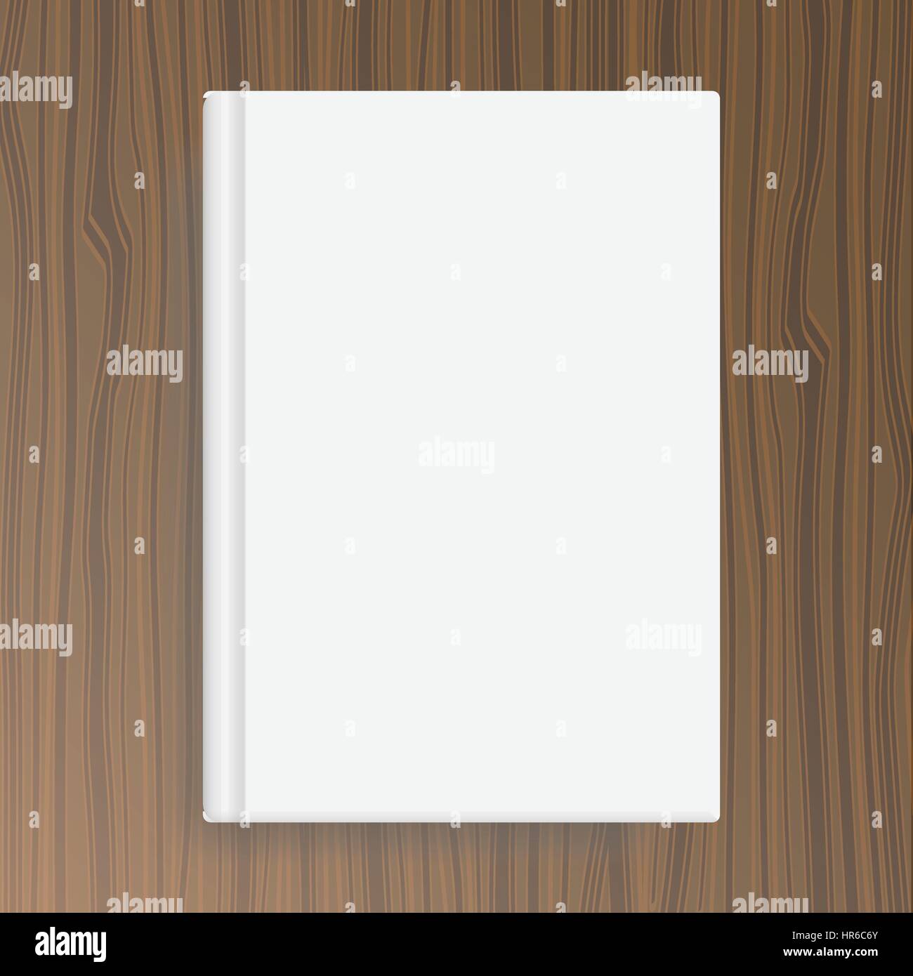 Book cover template on wood texture table Stock Vector Image & Art - Alamy