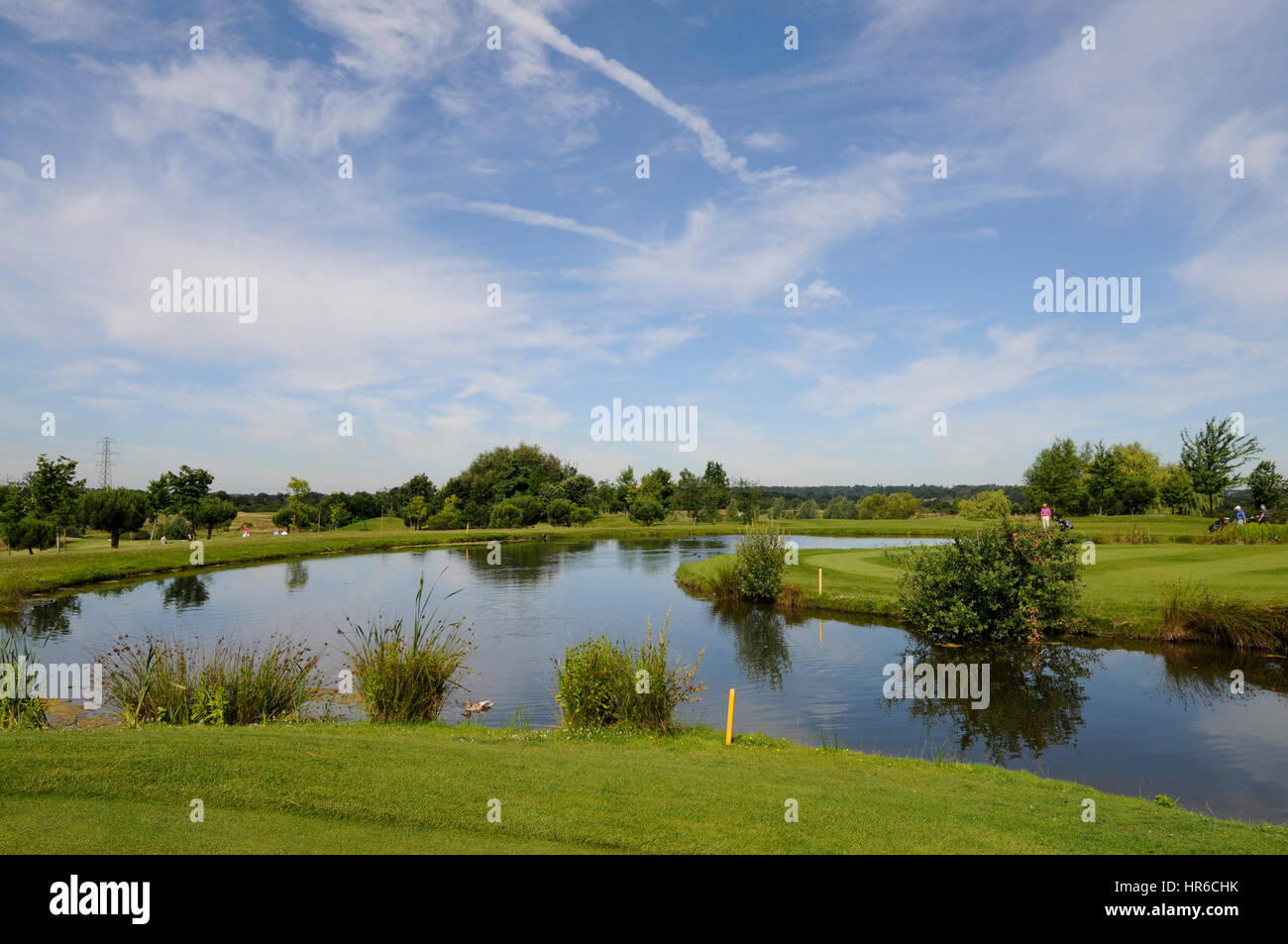 View back from the 18th Green over the Lake to the Fairway, The Shire ...