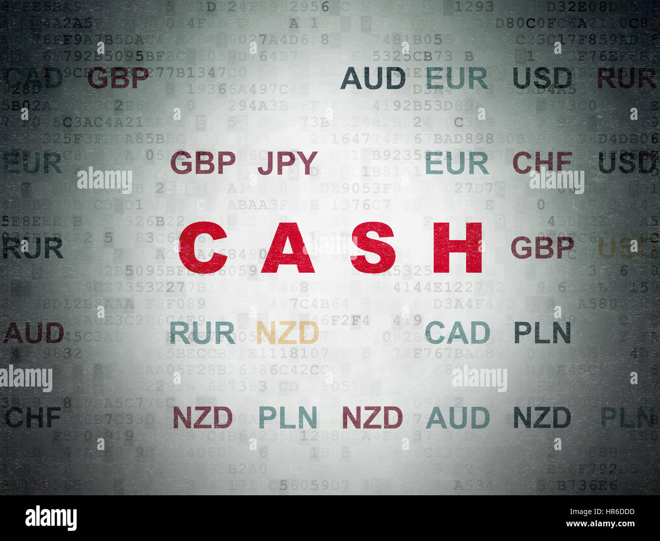 Currency concept: Cash on Digital Data Paper background Stock Photo - Alamy
