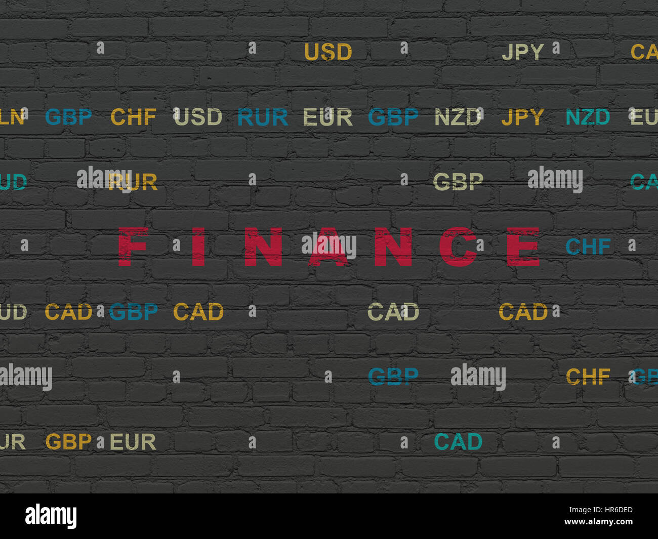 Currency concept: Finance on wall background Stock Photo - Alamy