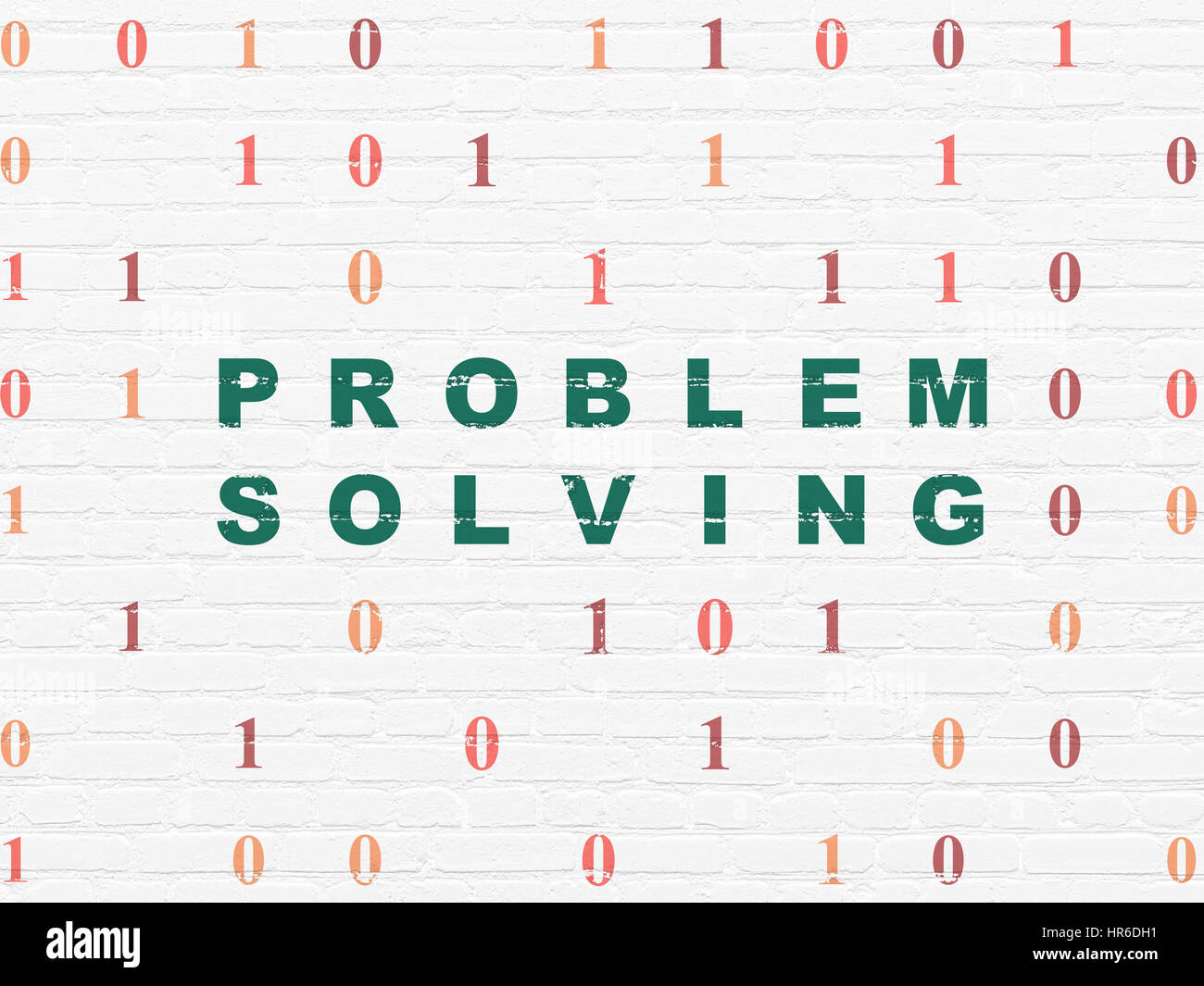 Finance concept: Problem Solving on wall background Stock Photo - Alamy