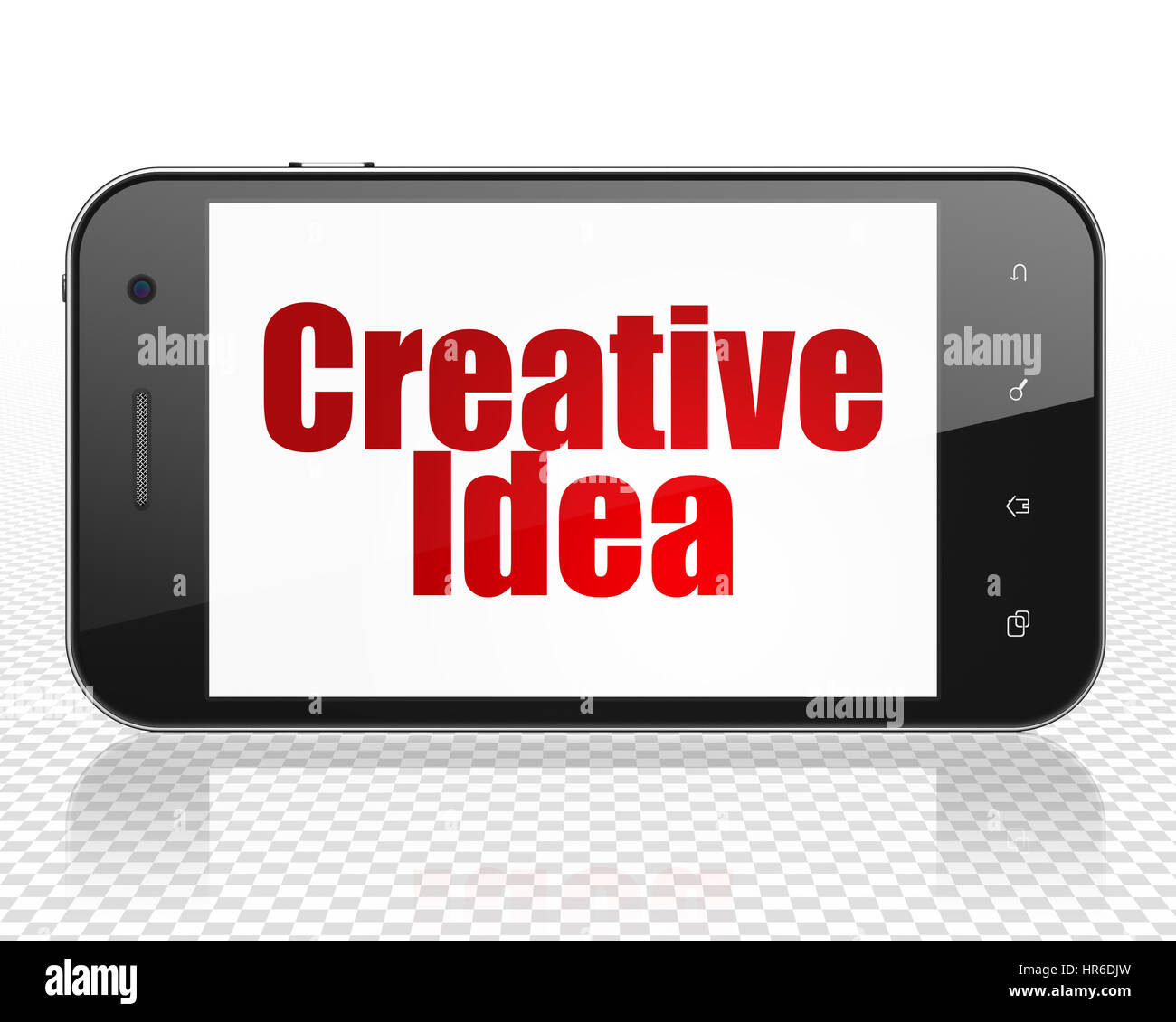 Business concept: Smartphone with Creative Idea on display Stock Photo ...