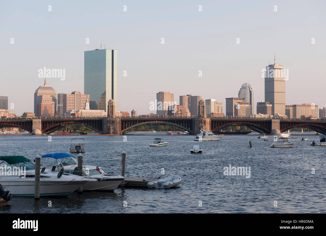 Boston's Back Bay view from Cambridge Stock Photo - Alamy