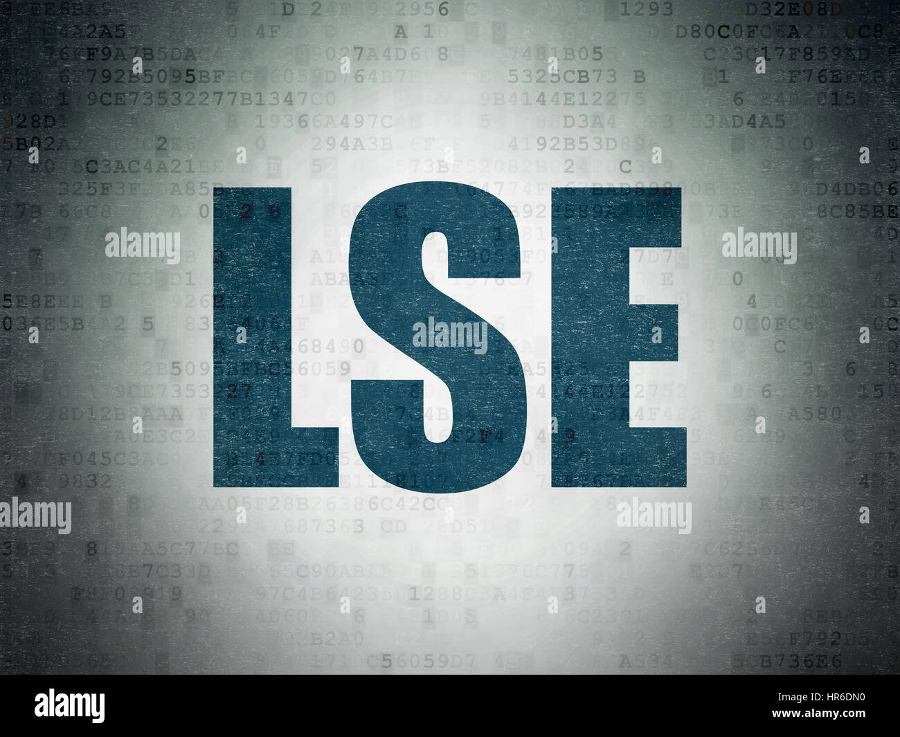 Stock market indexes concept: LSE on Digital Data Paper background ...