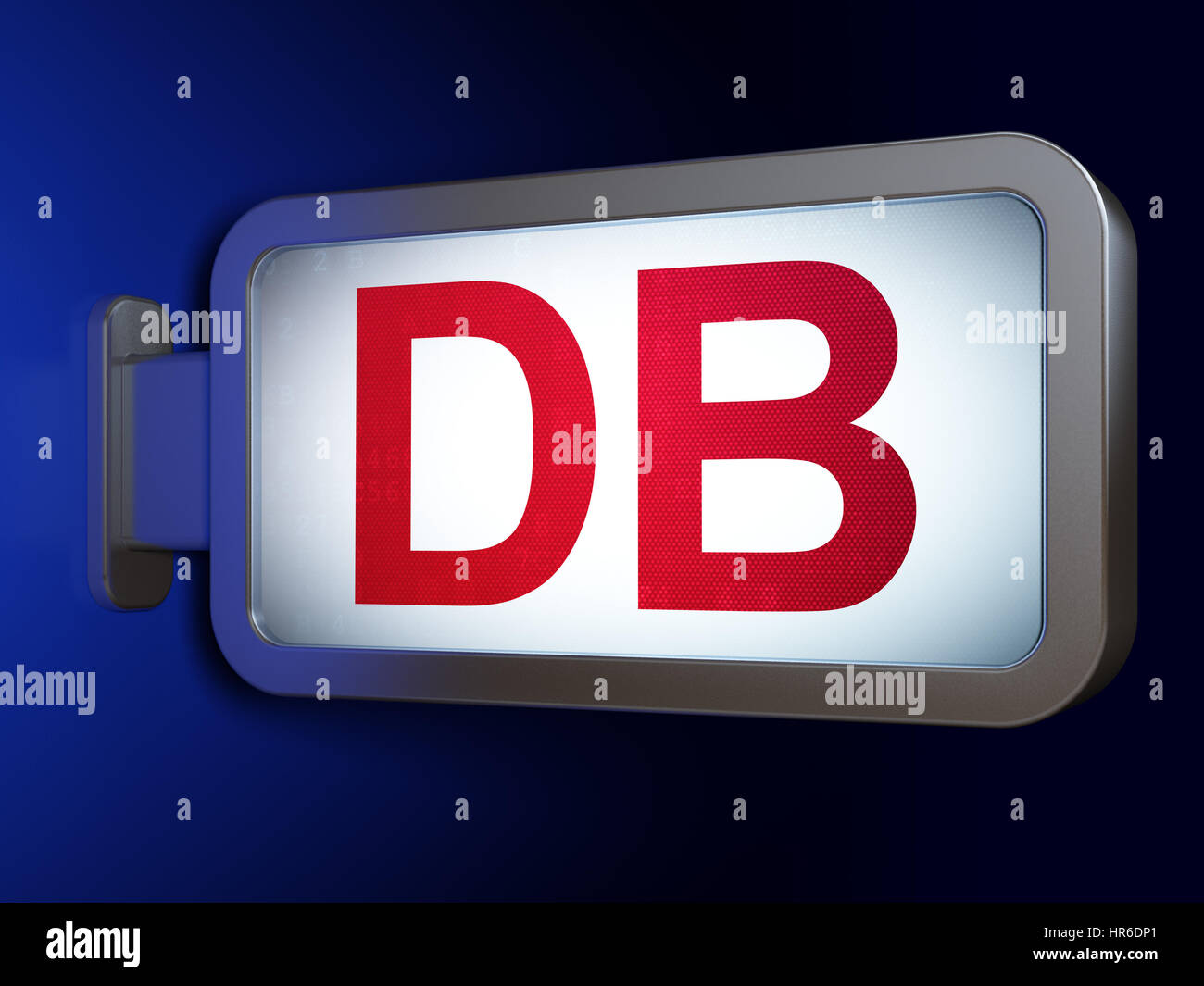 Stock market indexes concept: DB on billboard background Stock Photo ...