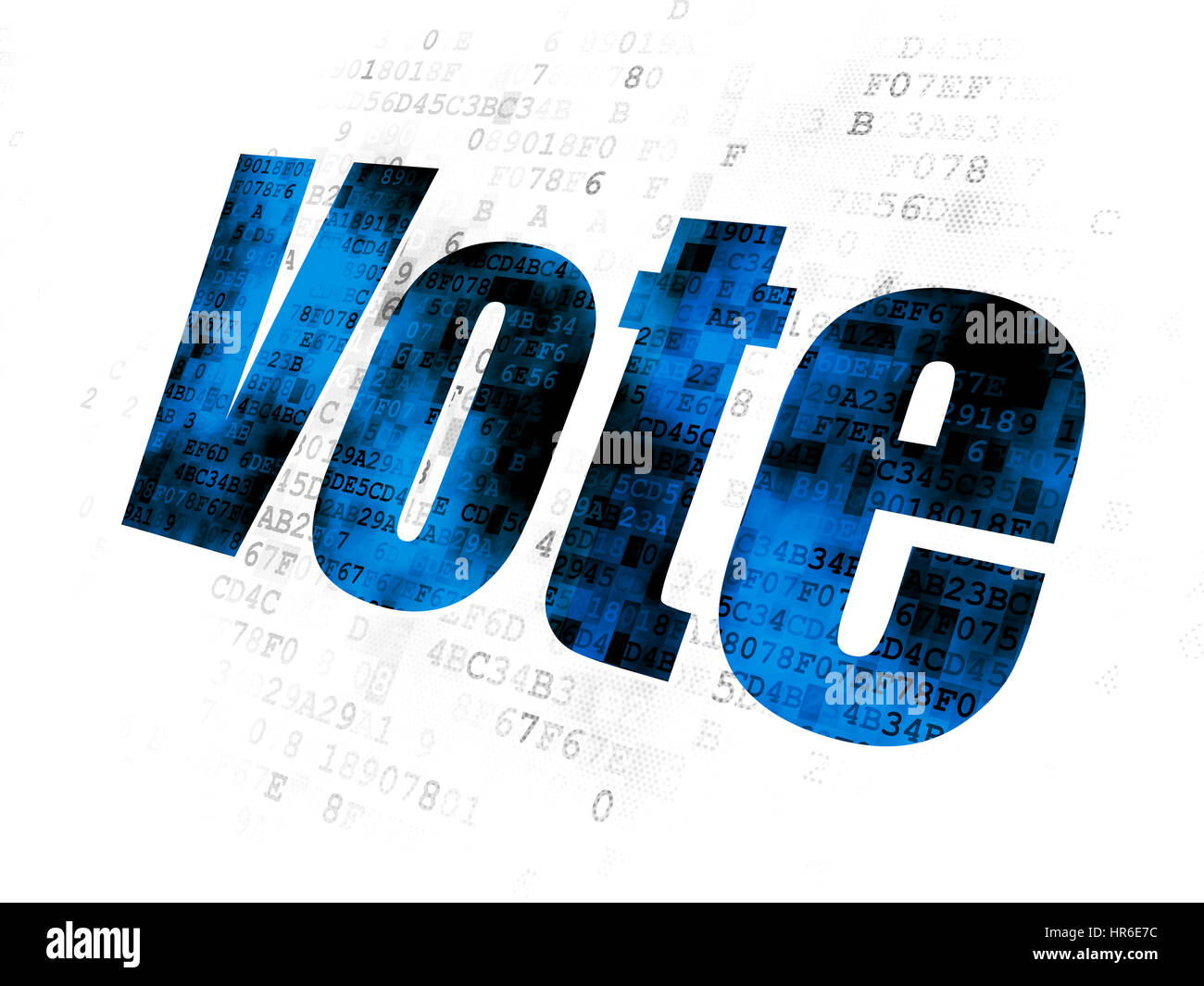 Political concept: Vote on Digital background Stock Photo - Alamy