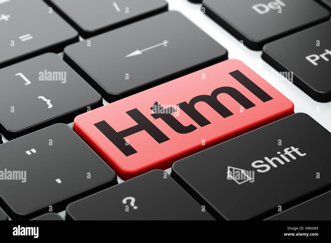 Software concept: Html on computer keyboard background Stock Photo - Alamy